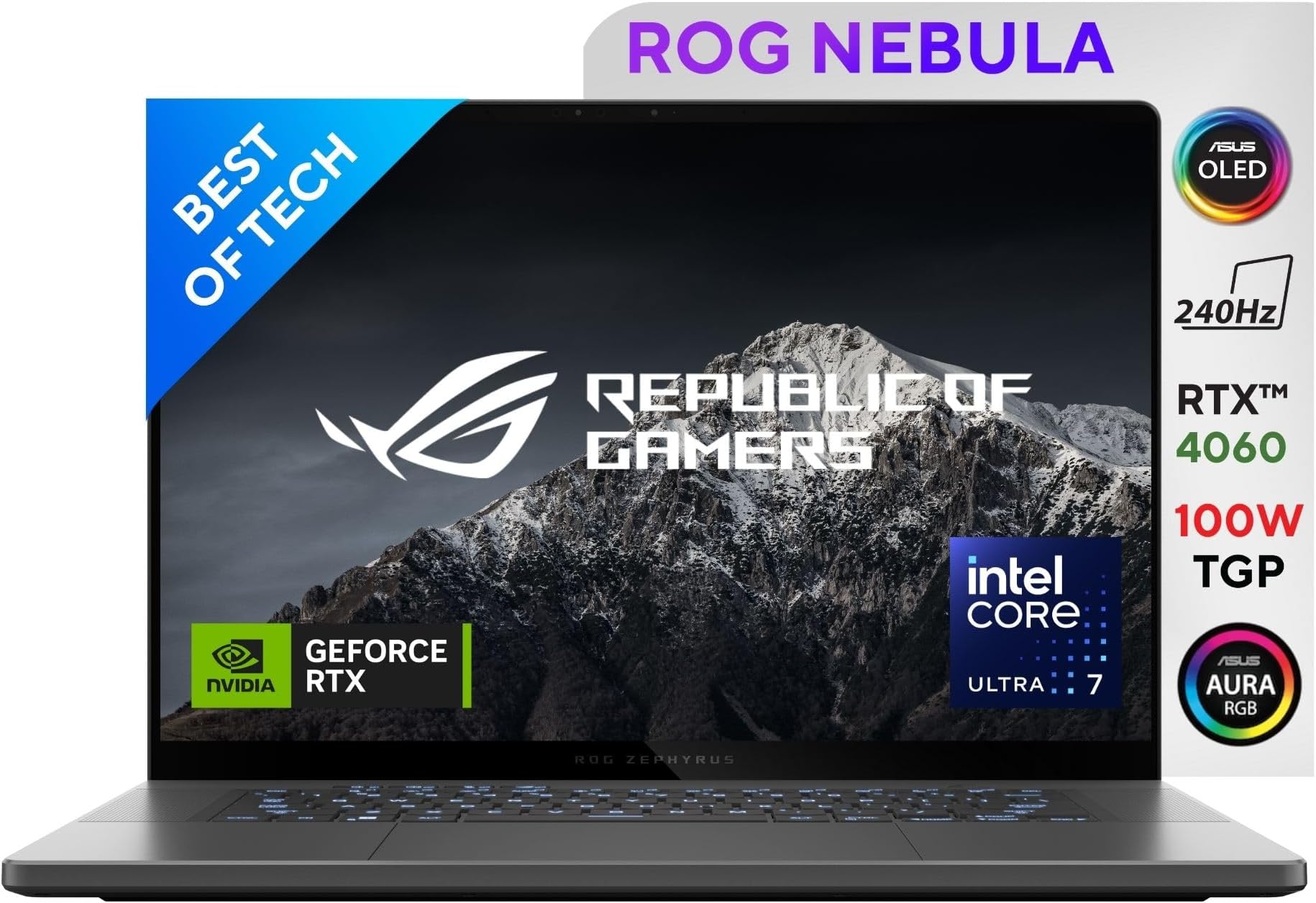 ASUS ROG Zephyrus G16, Gaming Laptop, 16" 2.5K OLED ROG Nebula Display ...