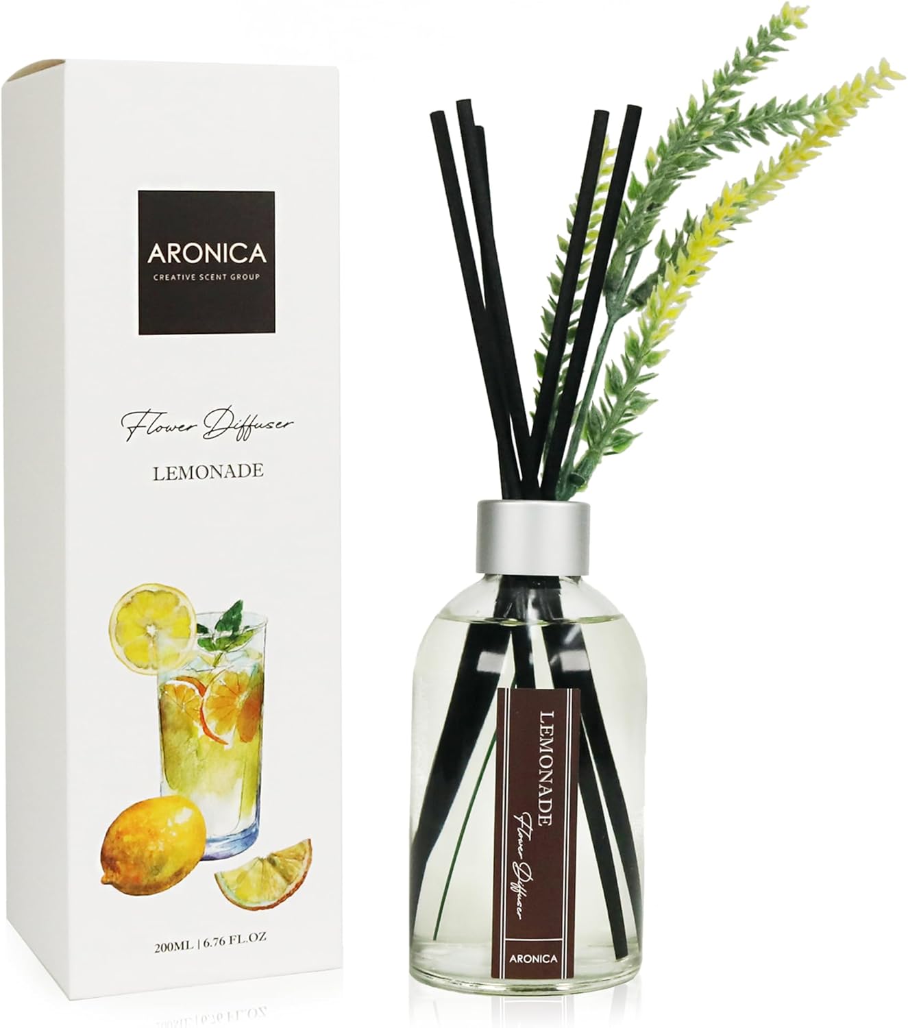 Amazon.com: Aronica Lemon Scented Air Freshener, Reed Diffuser Scent ...