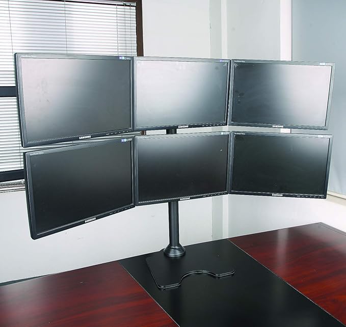 Allsortsoutlet Hex 6 Six Computer Monitor Screen Free Standing Desk ...