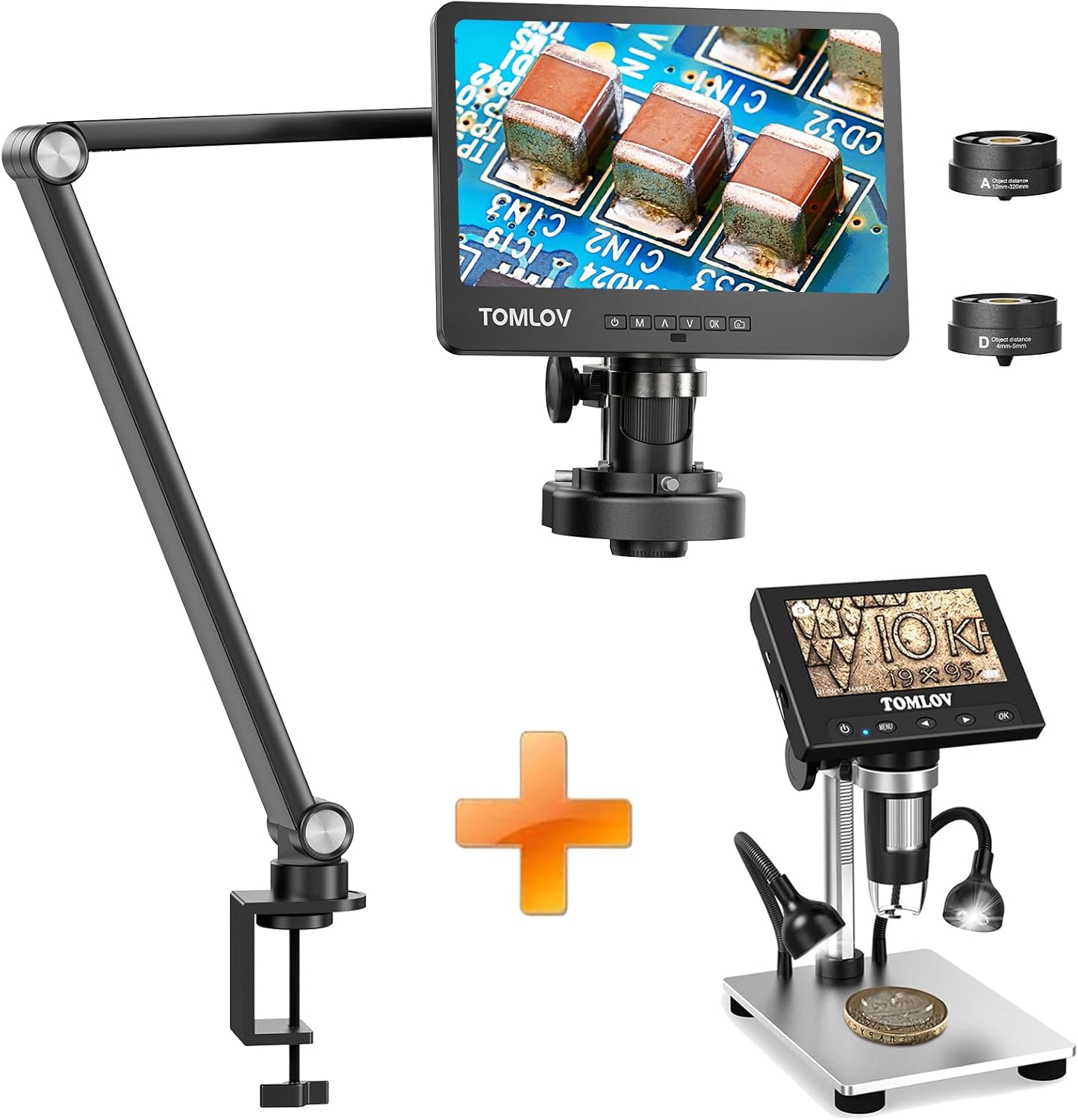 Amazon.com : TOMLOV DM602 Flex 2024 Digital Microscope, 10.1" HDMI ...