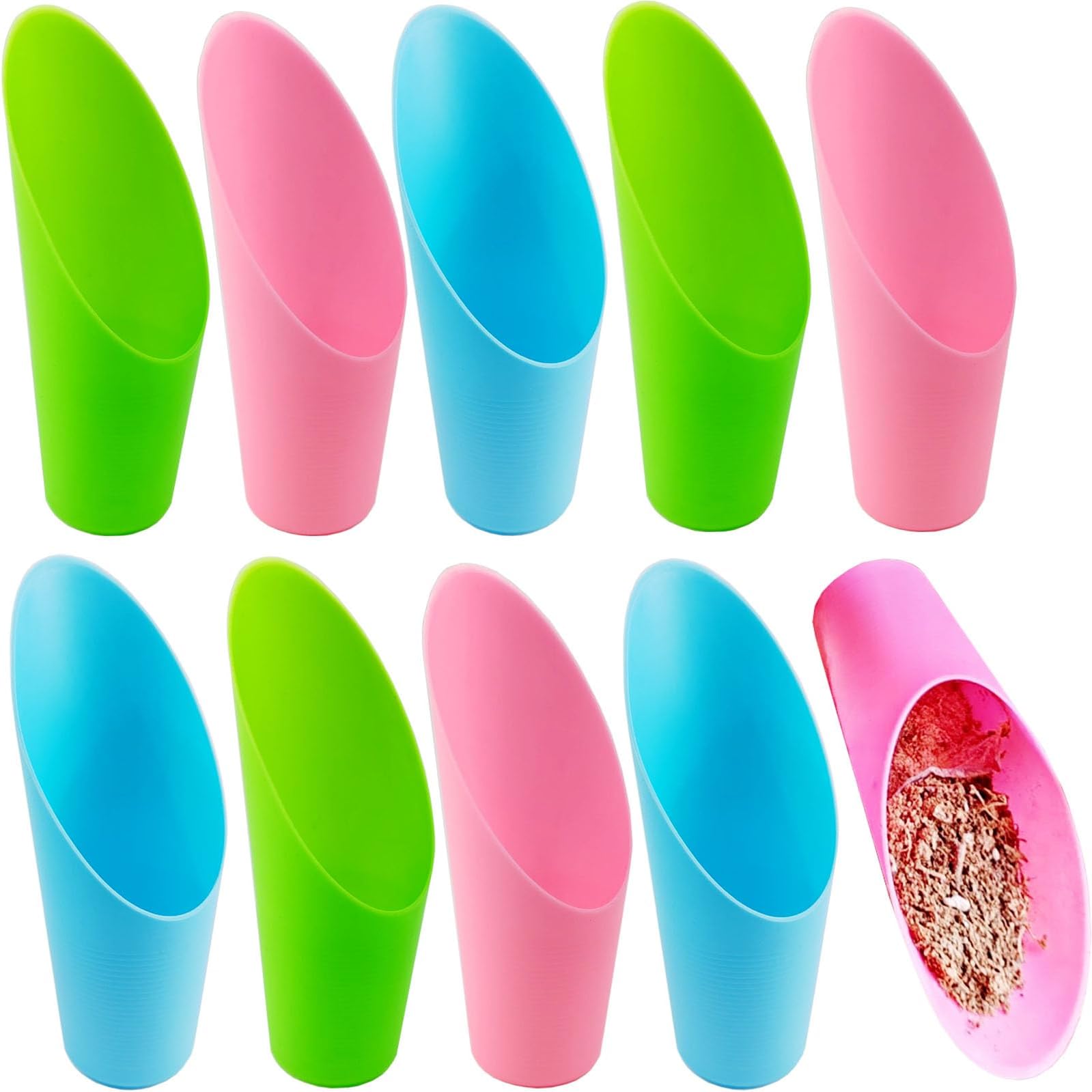 Amazon.com : ROYHOO 9PCS Bonsai Soil Scoop Plastic Succulent Soil Scoop ...