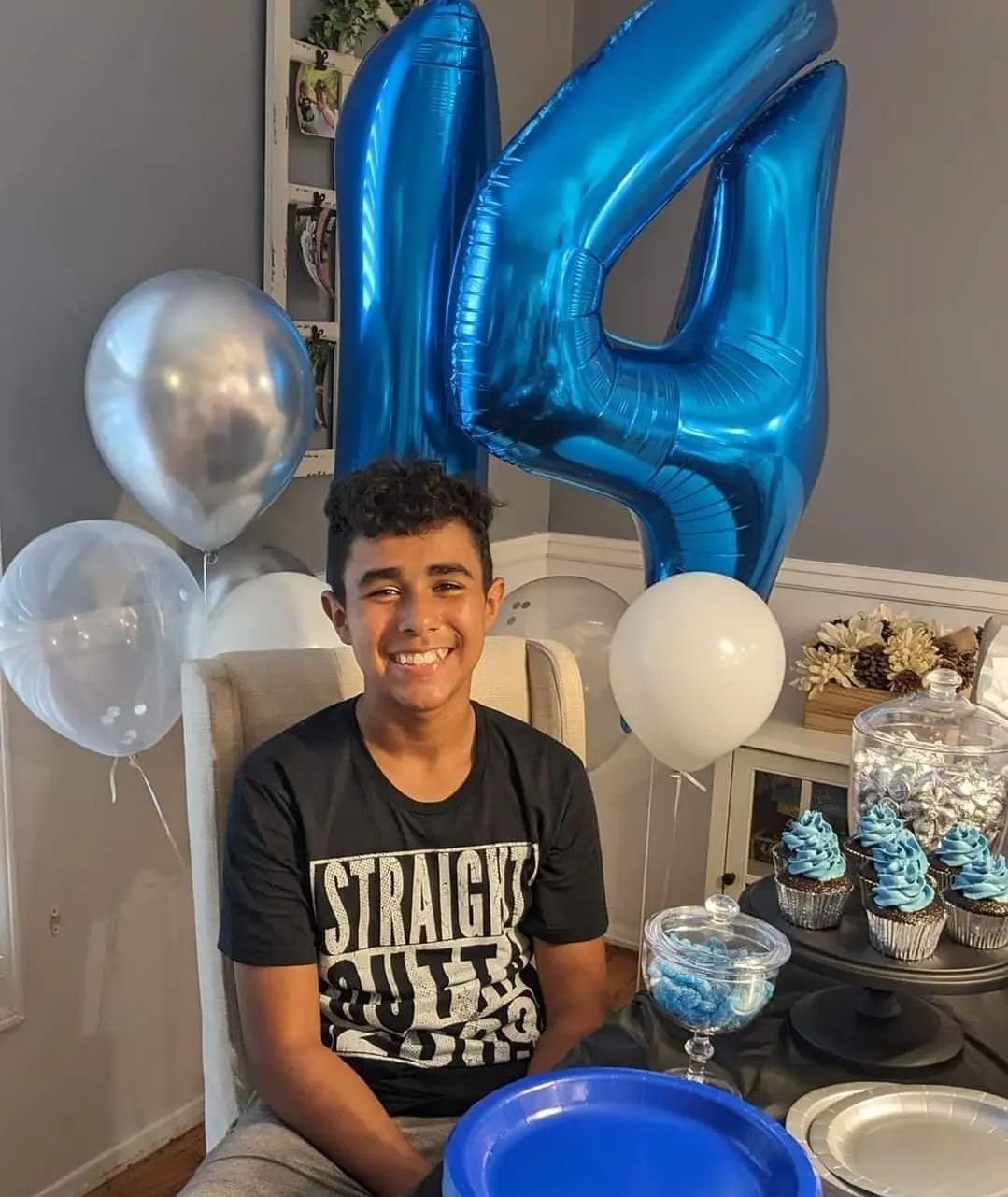 Snapklik.com : Navy Blue Number 14 Balloon 40 Inch, 14 Number Balloons ...