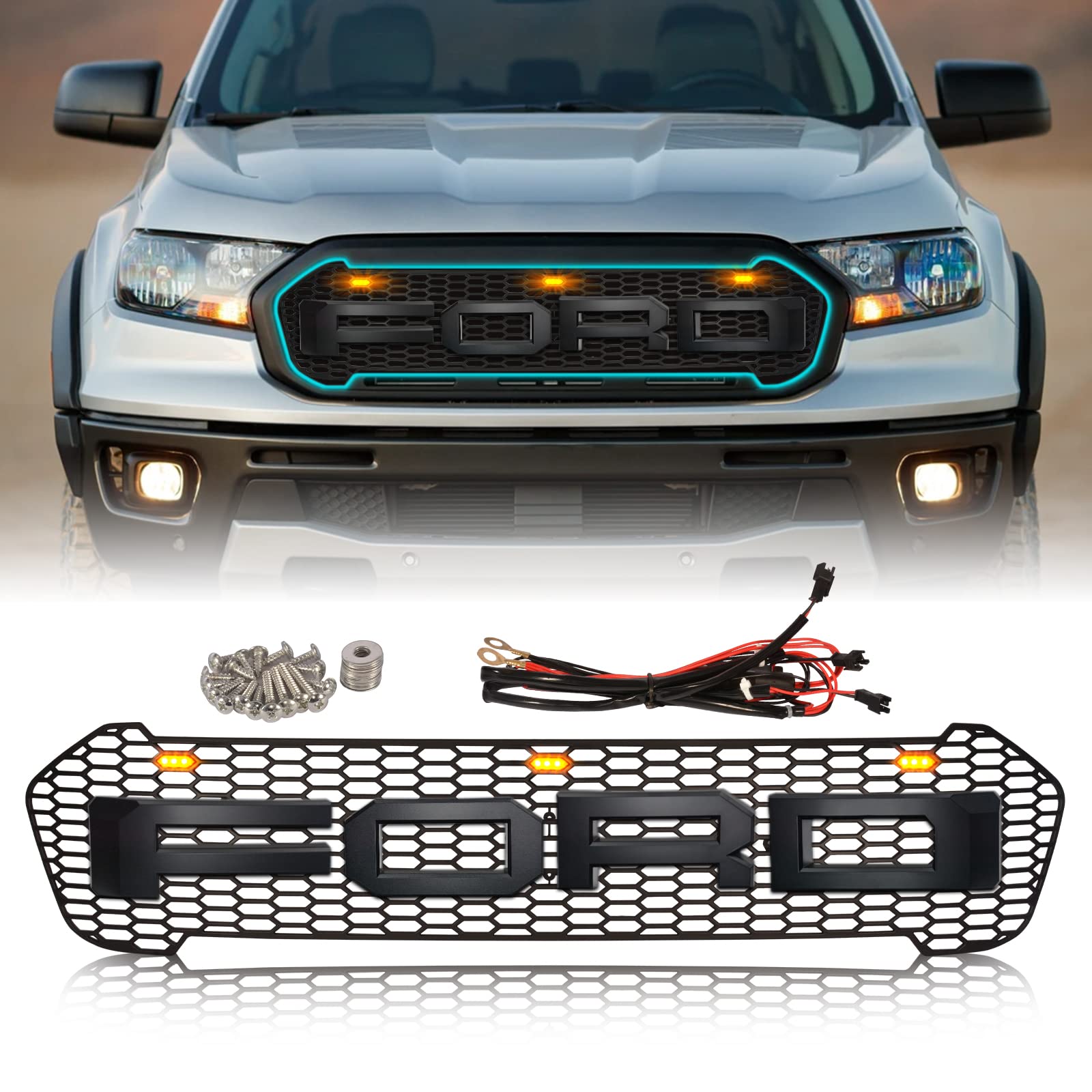 Dood Grille For 2021 2020 2019 Ranger T8 Wildtrak Limited | Desertcart ...
