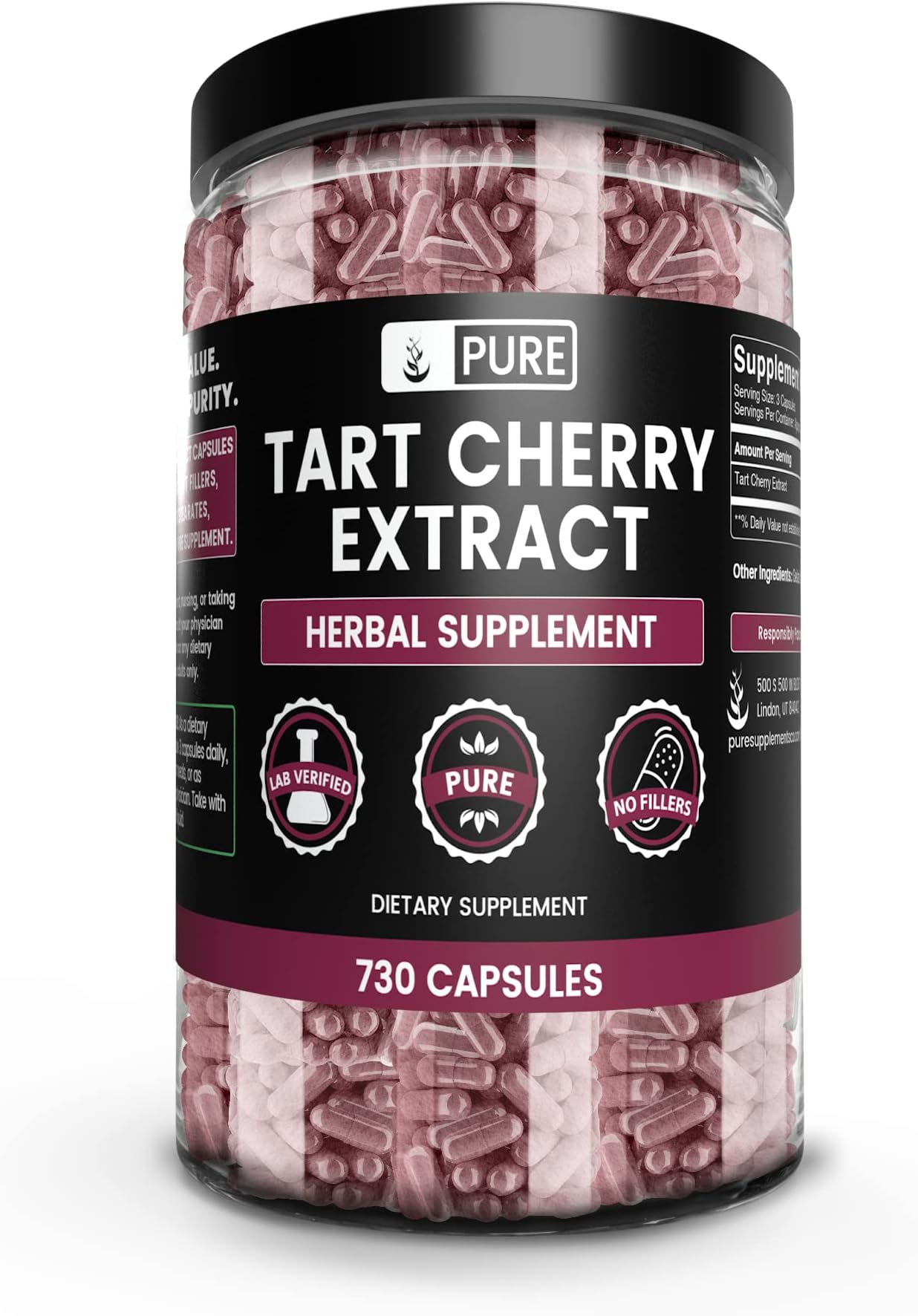 Amazon.com: PURE ORIGINAL INGREDIENTS Tart Cherry Extract (730 Capsules ...