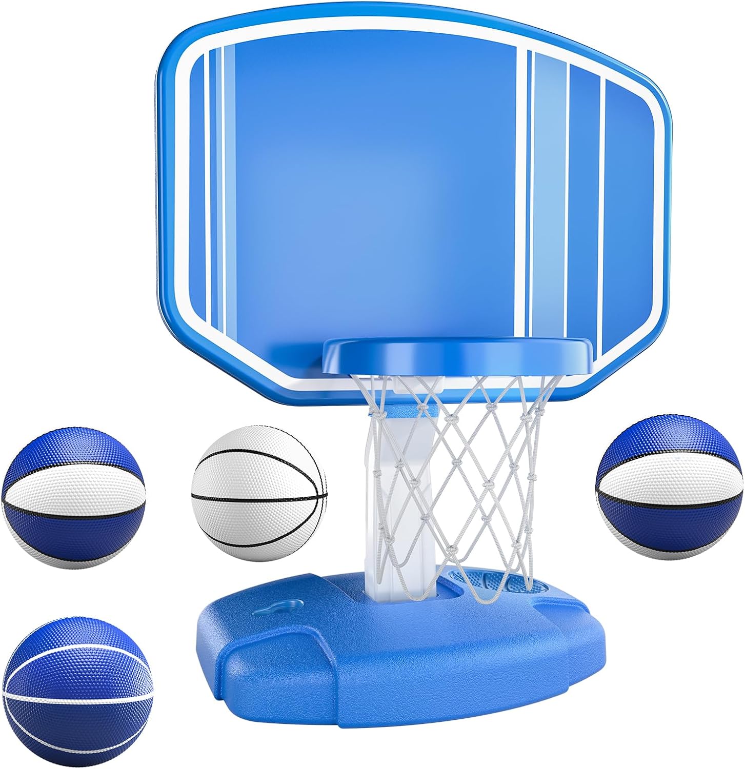 Amazon.com: TEMI Swimming Pool Basketball Hoop, Pool Toys with 4 Balls ...