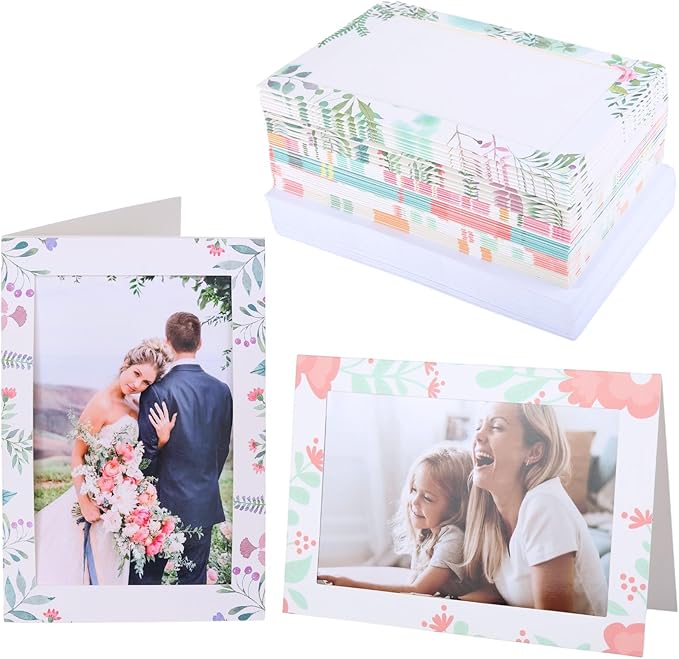 Amazon.com: Litpoetic Photo Frame Cards with Envelopes 4X6 Paper ...