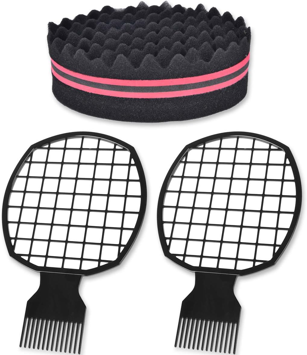 Amazon.com: TBoxBo 2Pcs Afro Twist Comb 1Pcs Hair Sponge Brush Twist ...