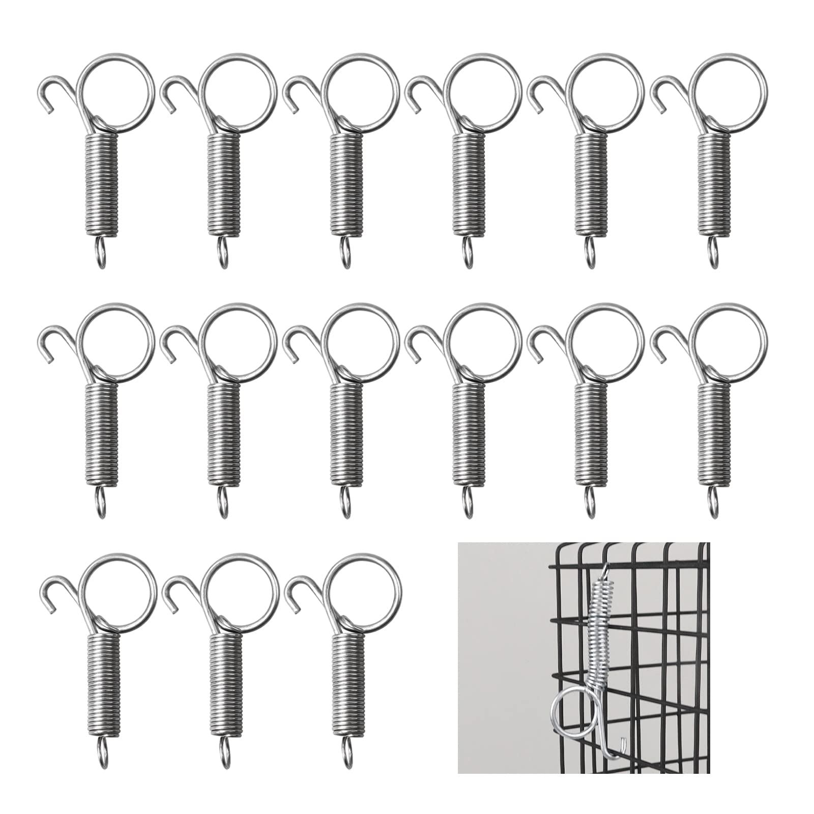Cage Door Spring Hooks 15 Pack Spring Latch Hook Rabbit | Desertcart INDIA