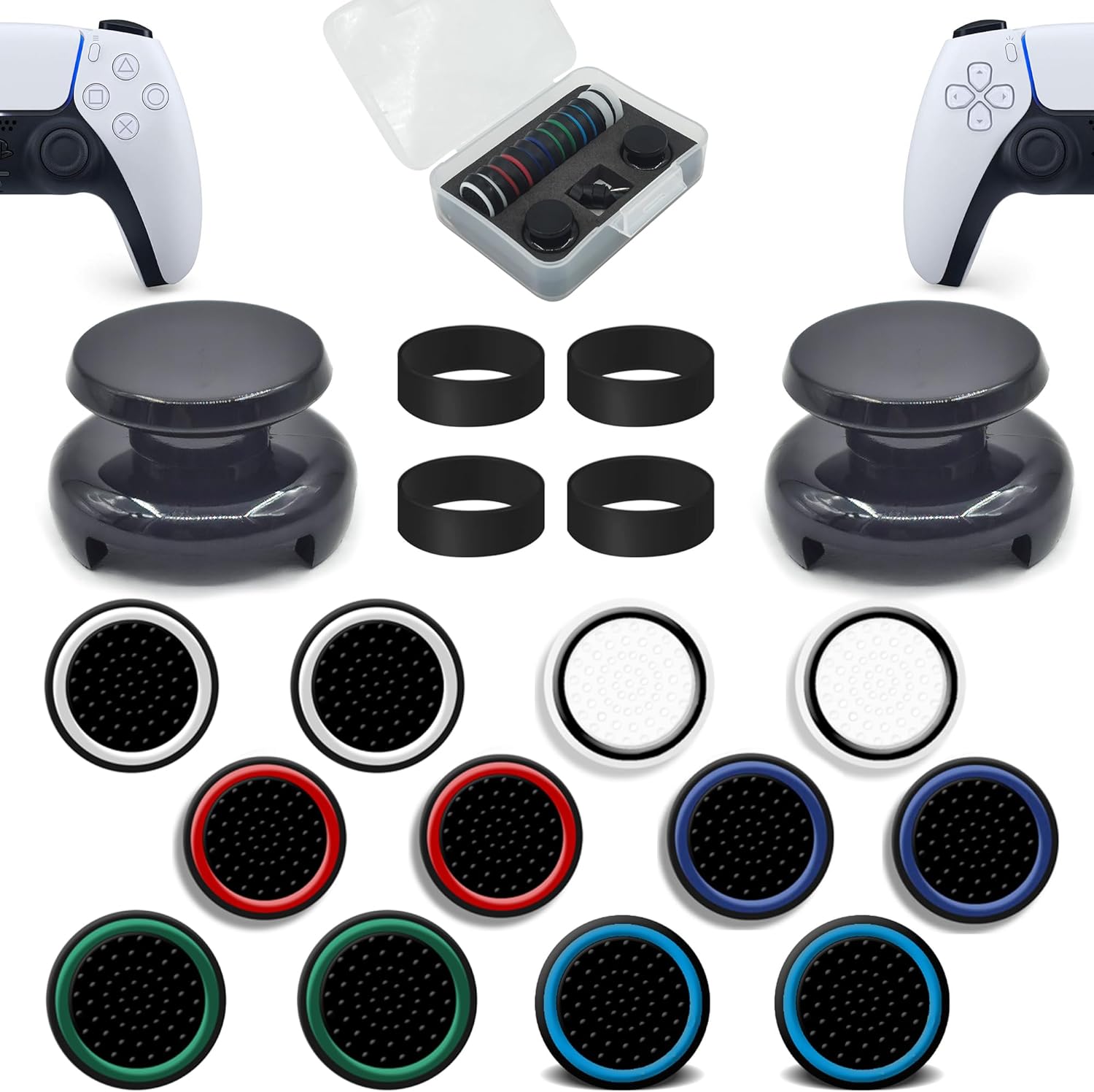 Amazon.com: ZHI-NYLLDJS FPS Thumb Grips for PS5,for PS4 Thumb Grip Caps ...
