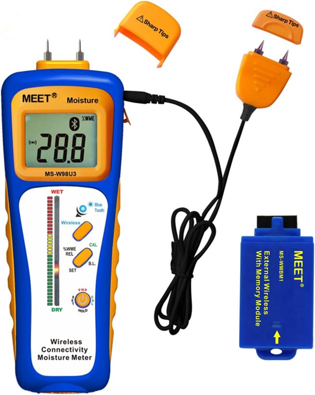 Meet Moisture Meter Wireless Connectivity, Wood, Walls, Ceilings ...