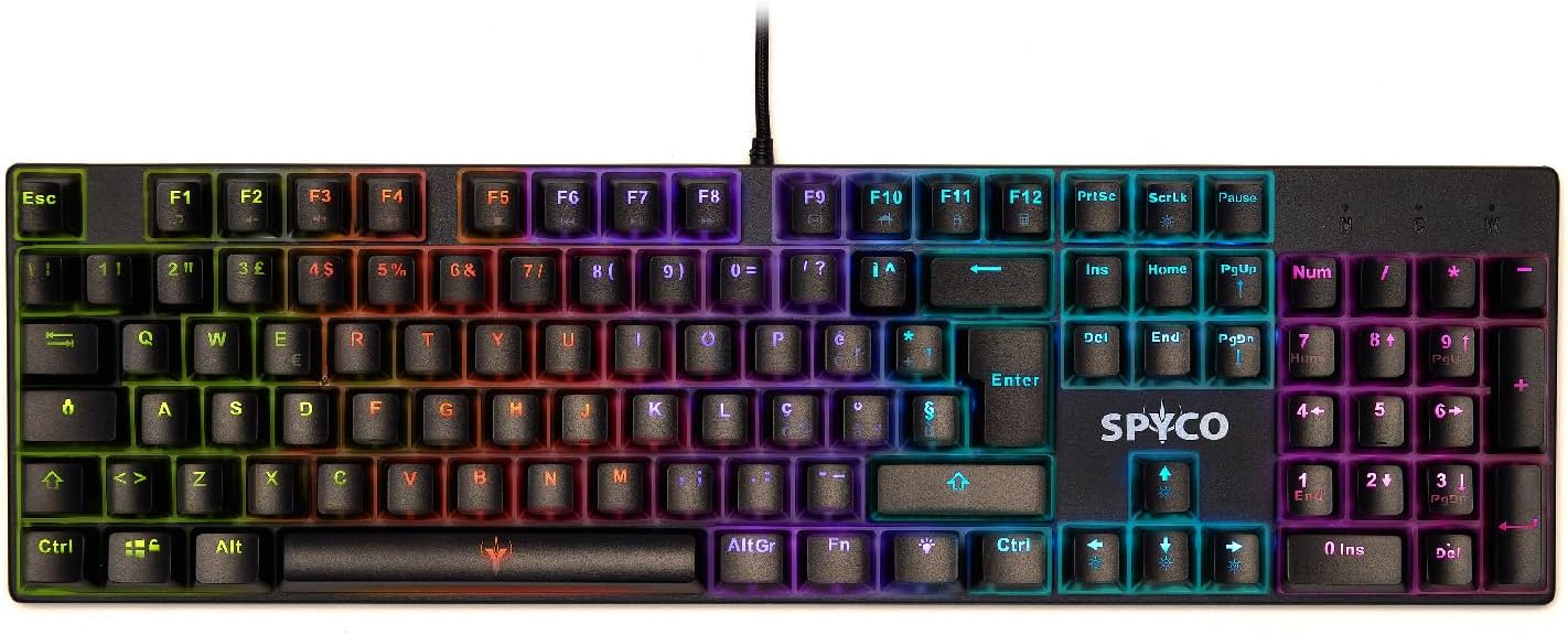 SPYCO - Tastiera Gaming Meccanica, Layout Italiano, Retroilluminata LED ...