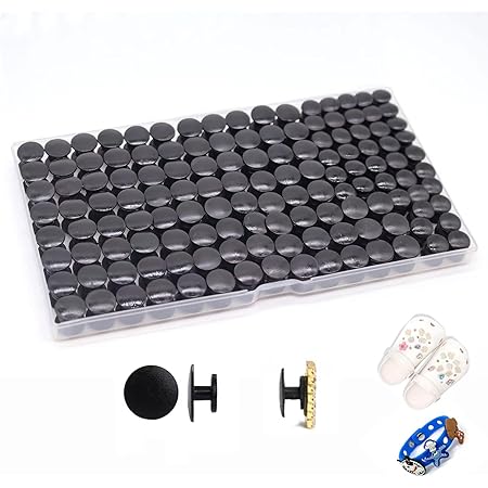Amazon.com : 200 PCS Buckle Plastic Button, 2 Colors Shoe Charm Buttons ...