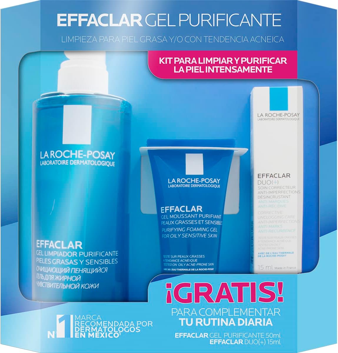 Kit Effaclar Gel limpieza para piel grasa y/o con tendencia al acné ...