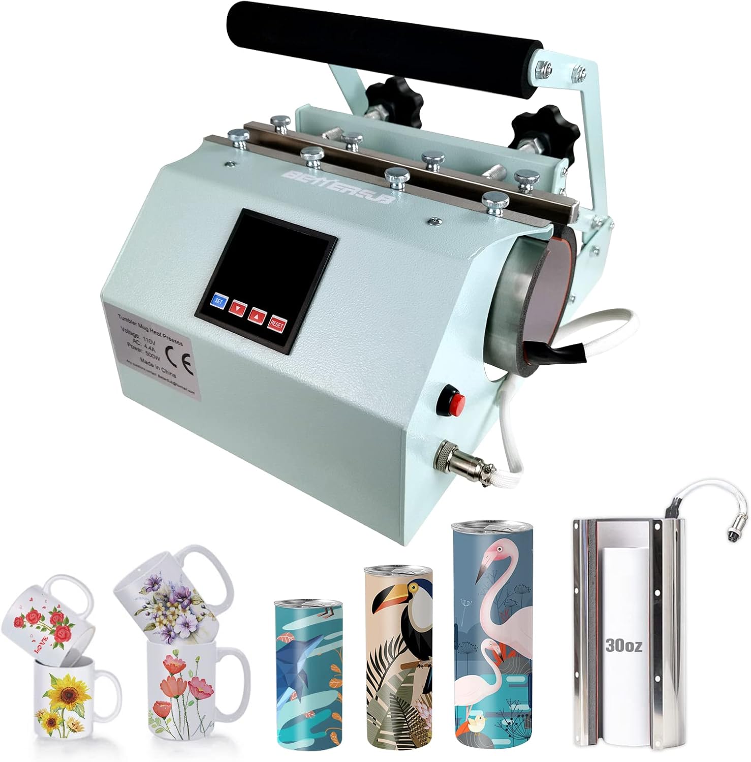 Amazon.com: BetterSub Tumbler Mug Heat Press Machine 30 OZ 20 OZ 16 OZ ...