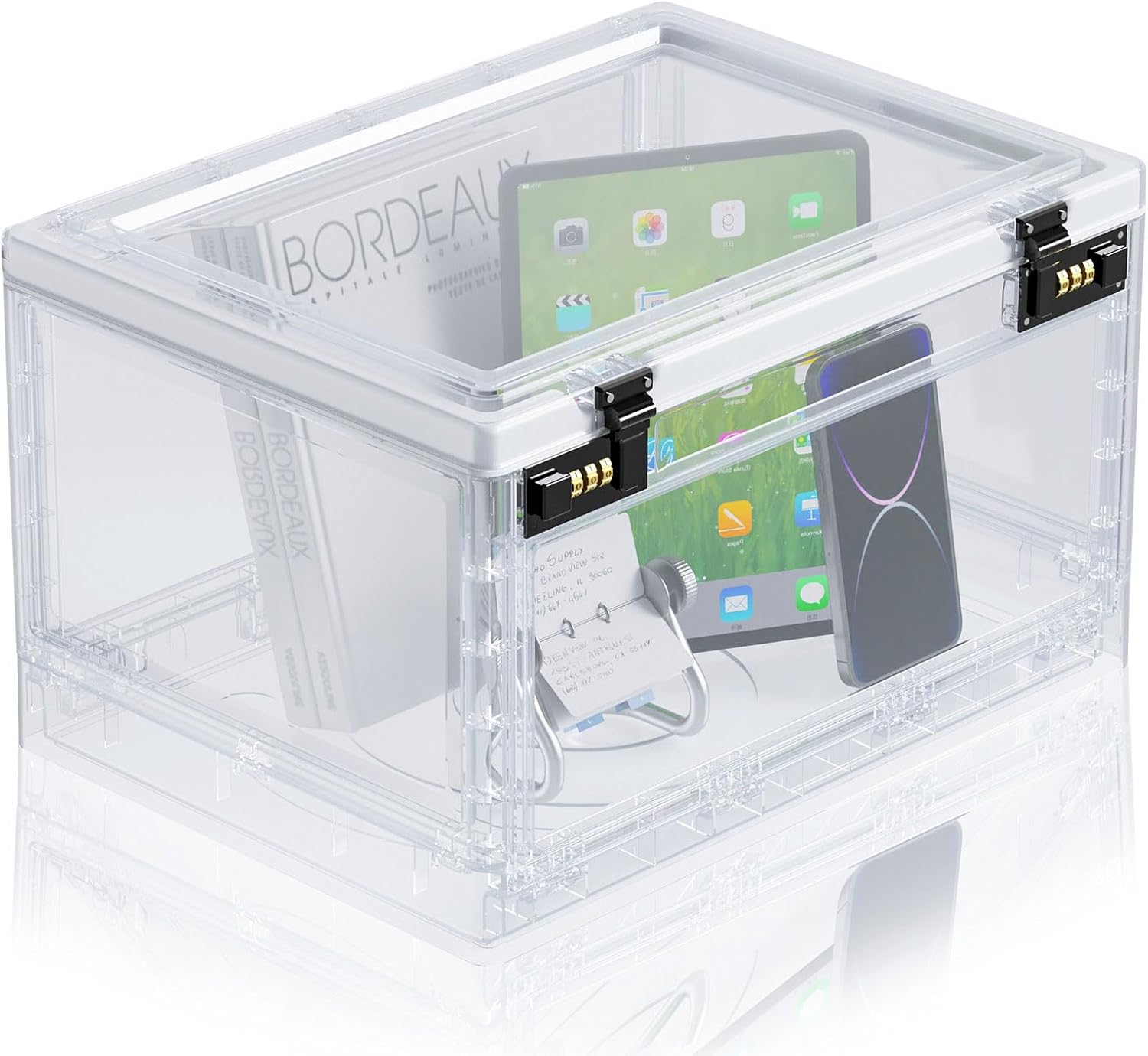 Large Capacity Lockable Medicine Box, Transparent Medication Storage ...