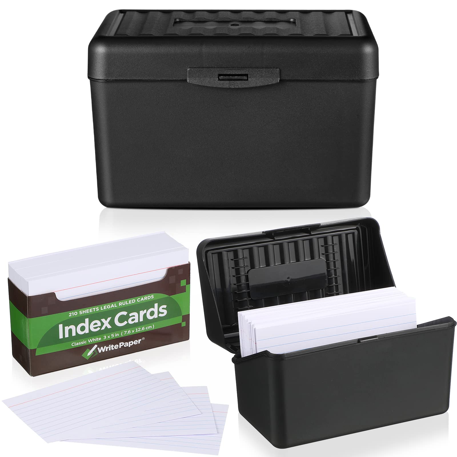 Plastic Index Card Box