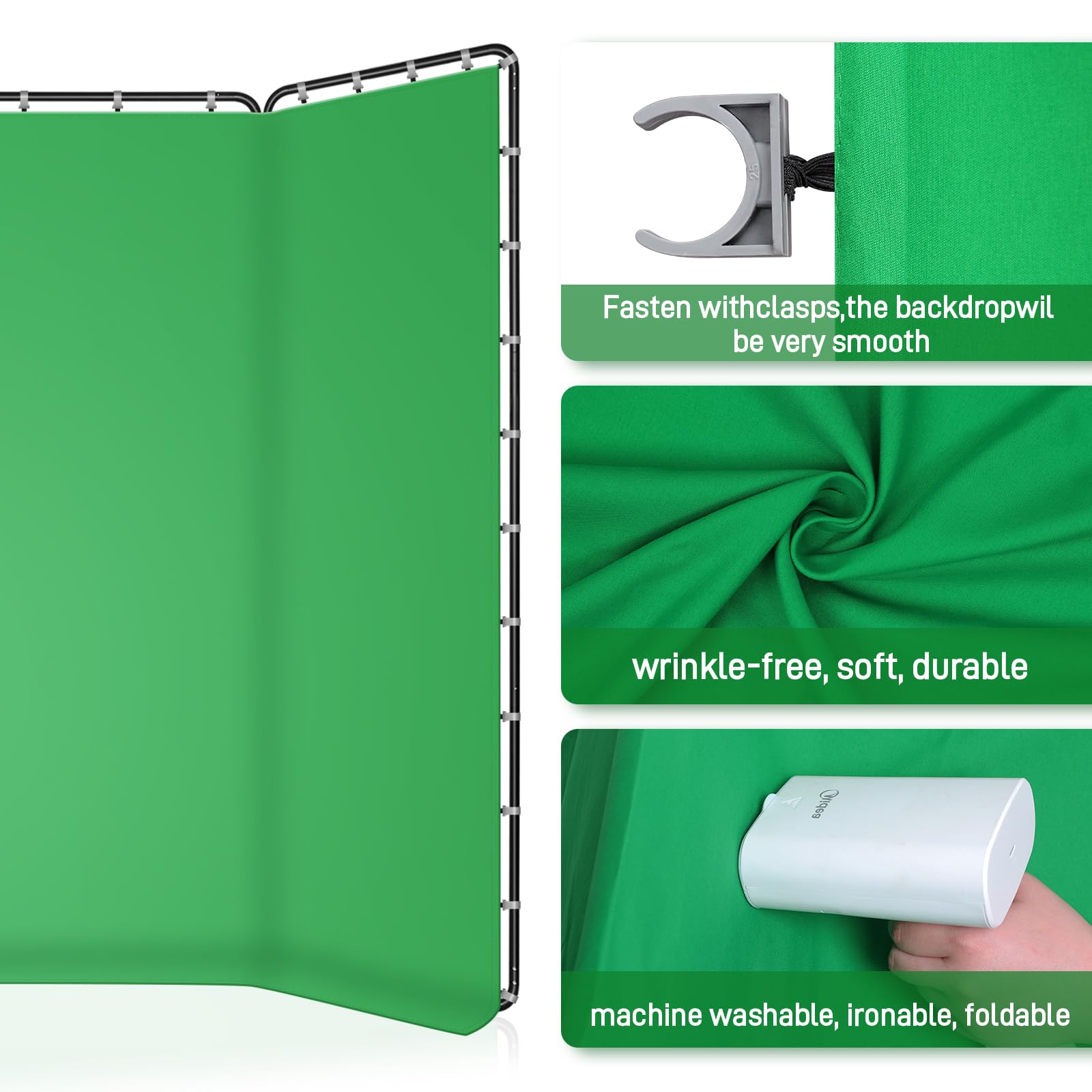 Aro De Luz Profesional Backdrop Stand 13.12x7.87ft(WxH), NiceVeedi ...