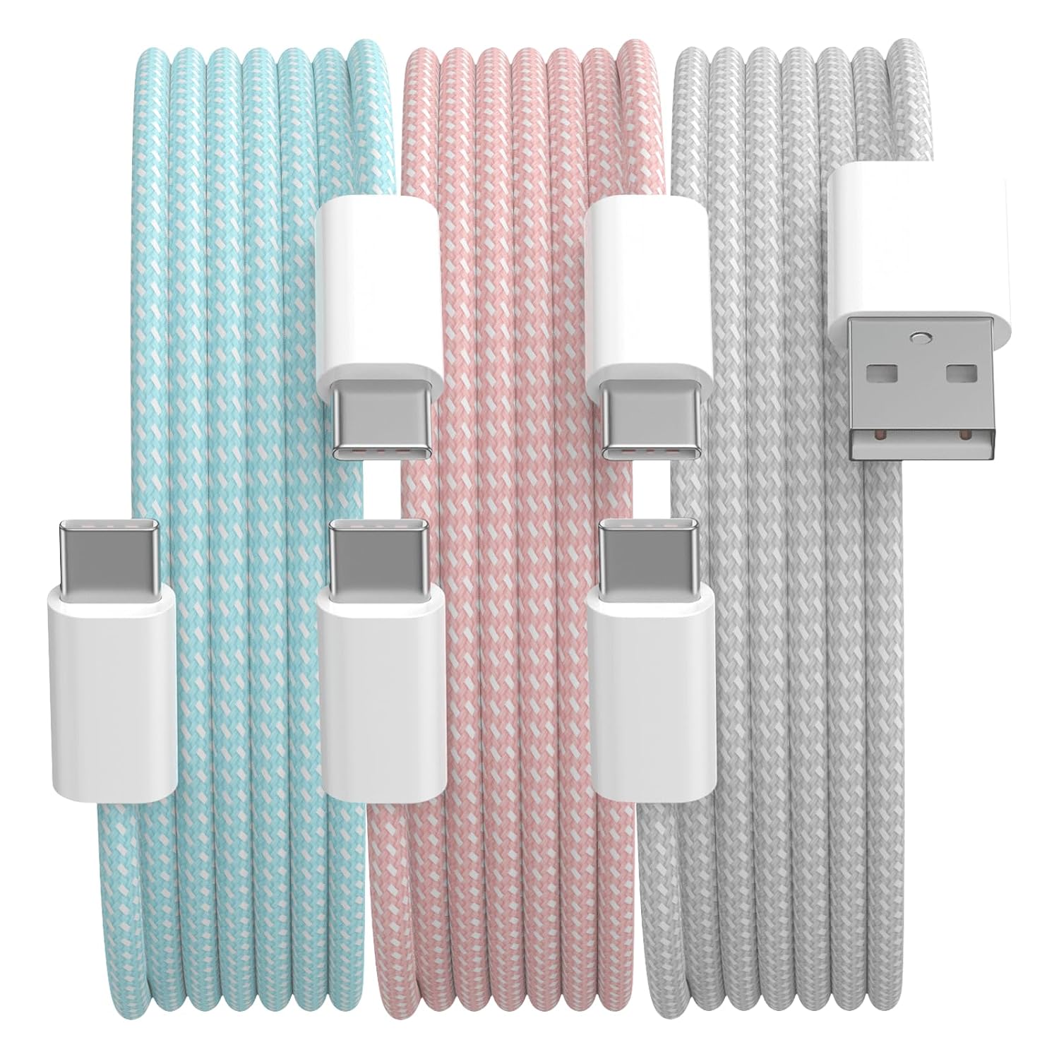 Amazon.com: 6FT USB C Fast Charger Cable for iPhone 16 15 [3 Pack]MFi ...