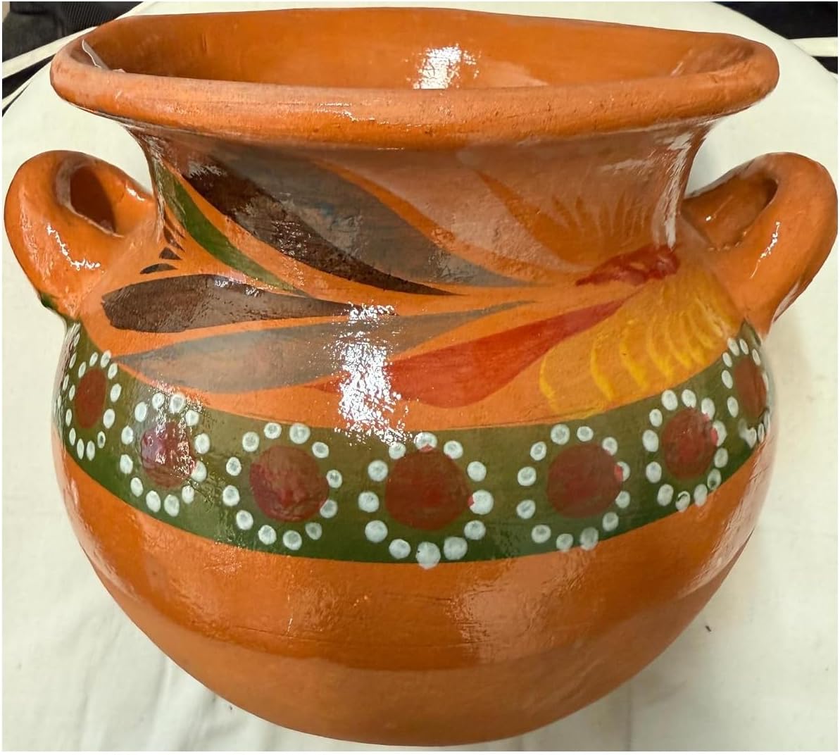 Amazon.com: Authentic Large Mexican Barro Olla Jarro De Tonala Bola ...