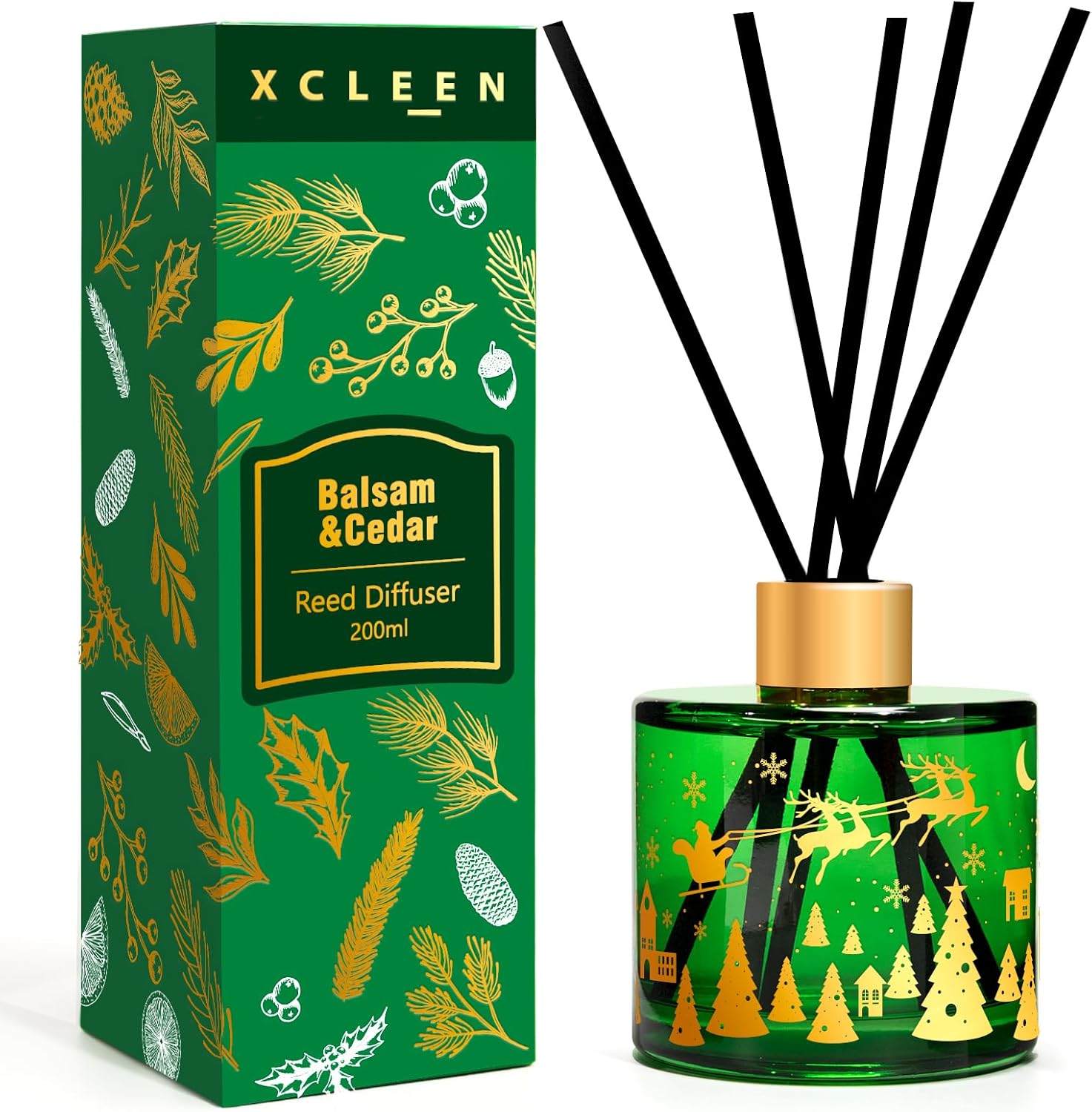 Amazon.com: Xcleen Reed Diffuser Set, 6.7 Oz Balsam & Cedar Scented Oil ...