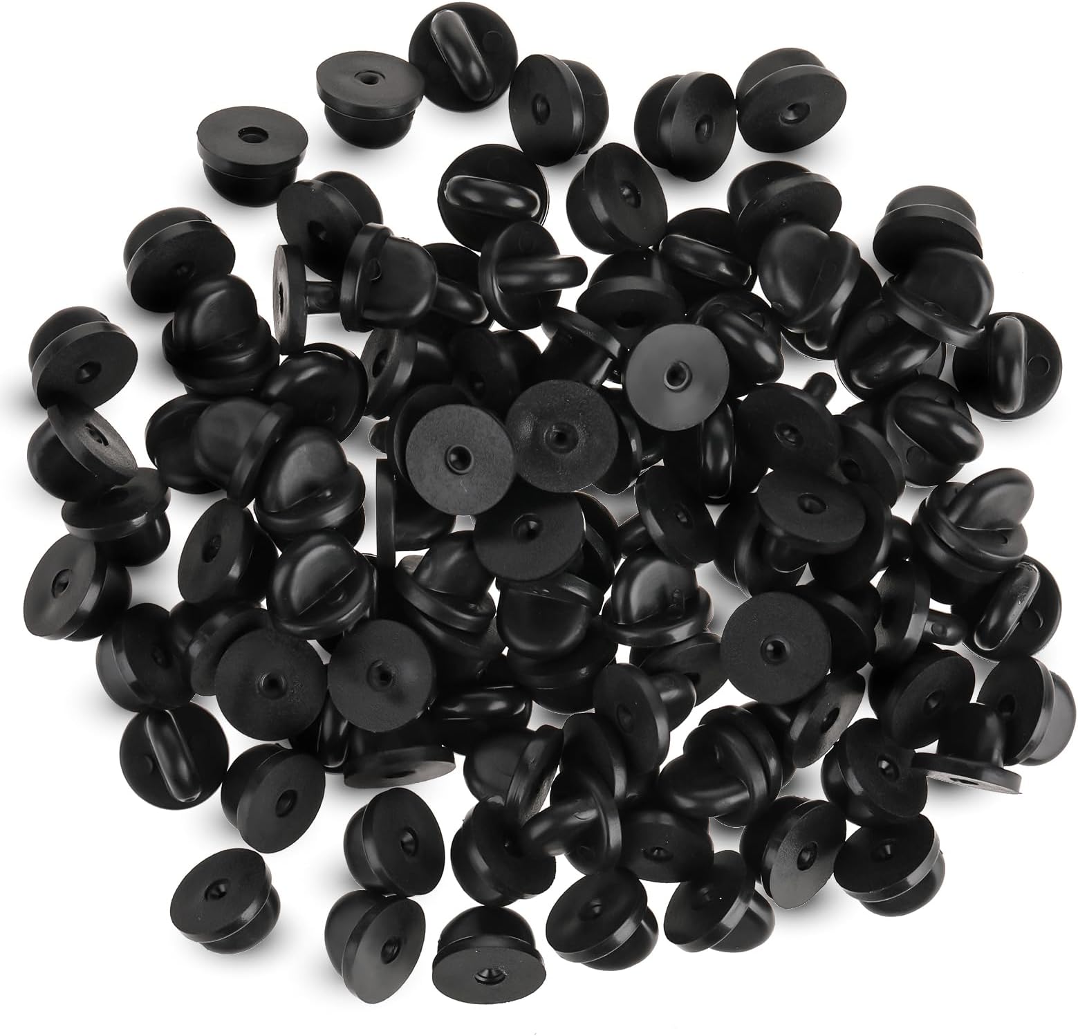 Amazon.com: 100 PCS Rubber Pin Backs, Lapel Pin Backs PVC Rubber Pin ...