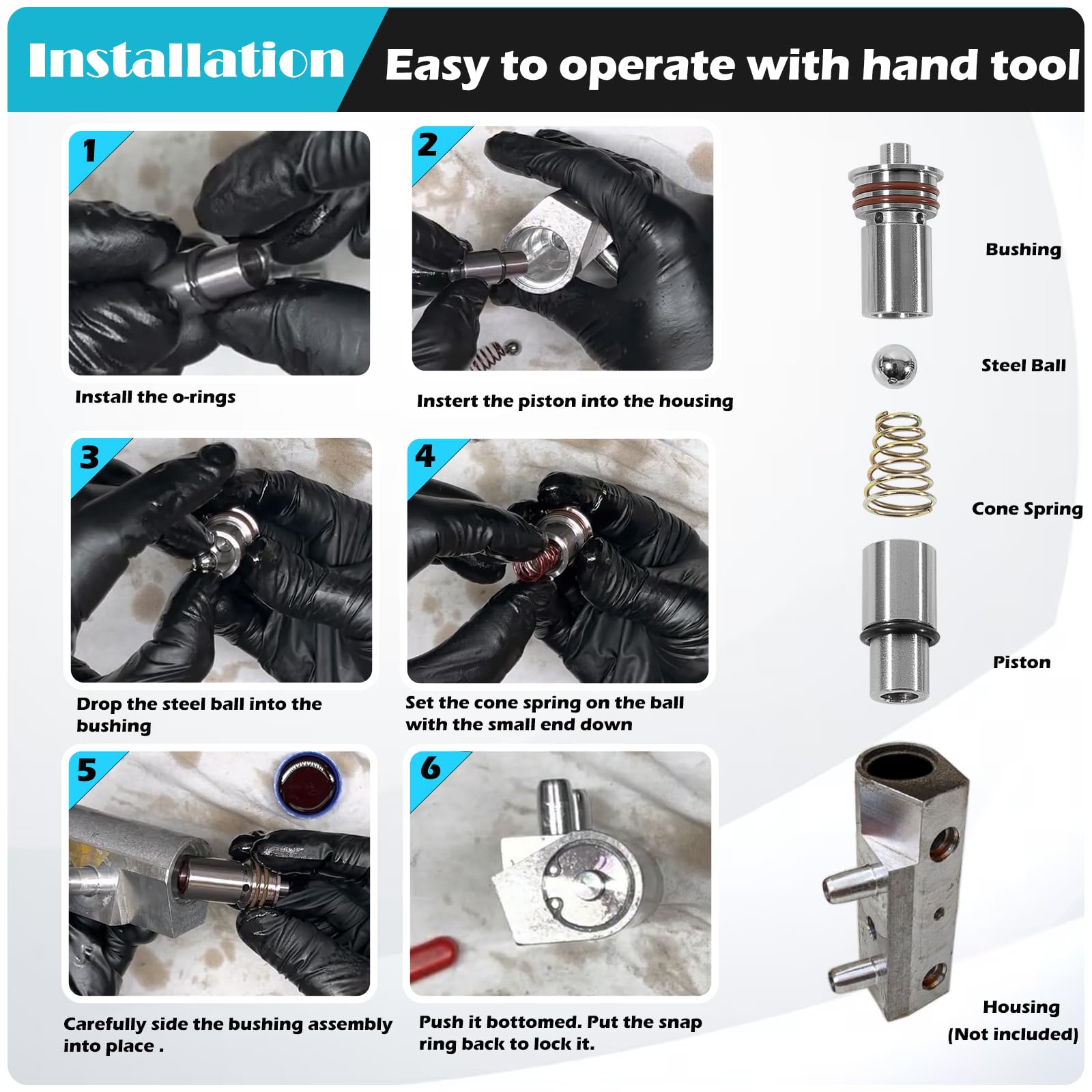 Snapklik.com : STL010 Cooler Flow Bypass Valve Kit Upgrade For GM 6L80 ...