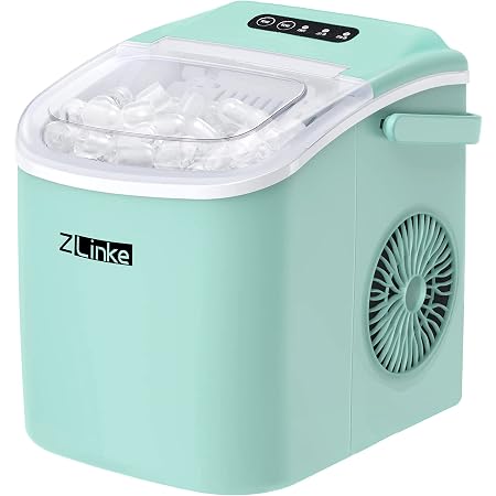 Amazon.com: YSSOA Portable Ice Maker for Countertop, 9 Ice Cubes Ready ...