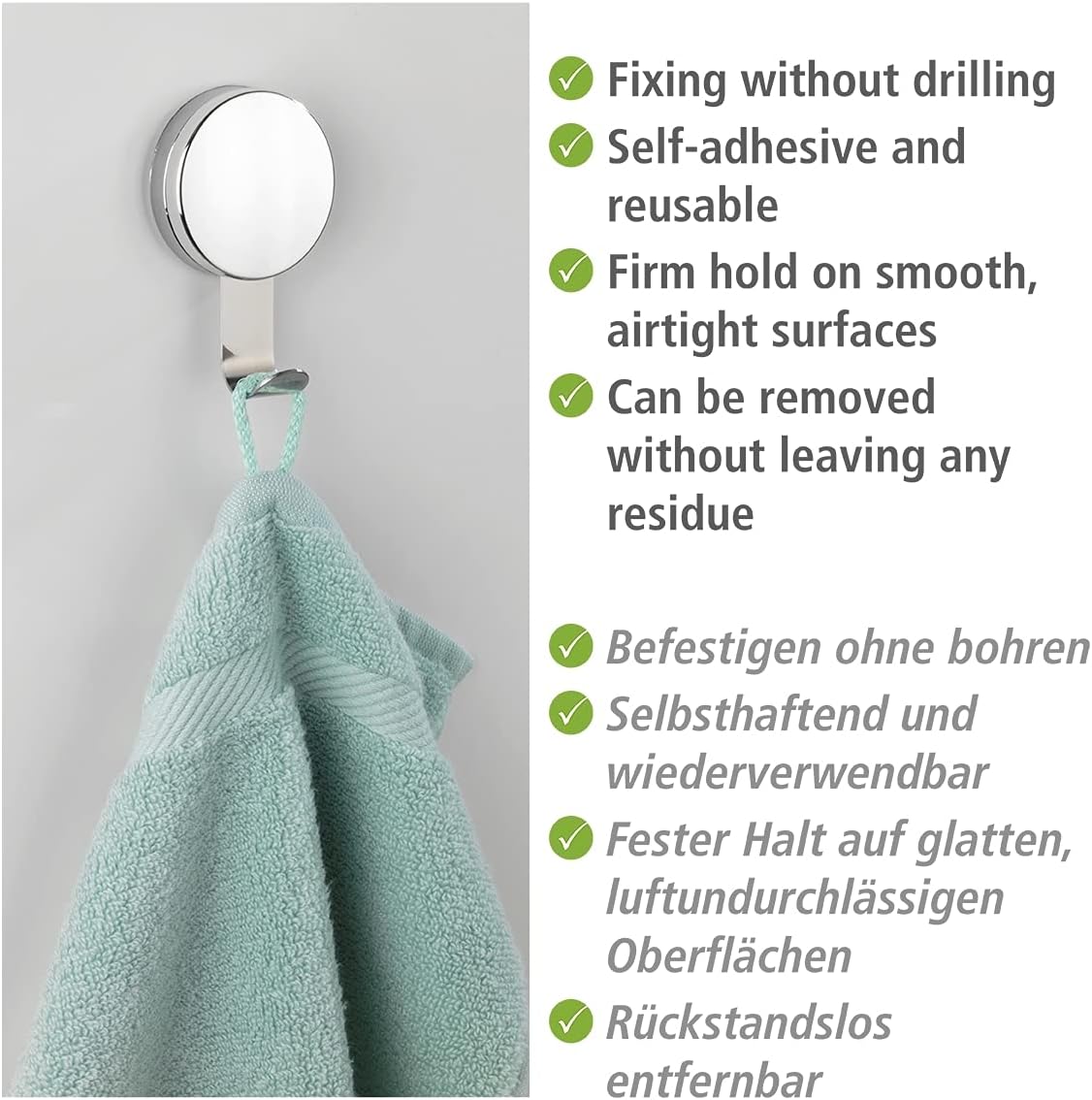 Static-Loc® Plus Osimo Wall Hooks 2 Pieces (1 Set) – BigaMart