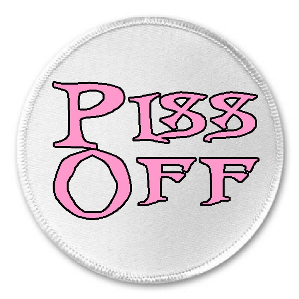 Apple Orange Gifts Piss Off - 3" Sew / Iron On Patch Pink Black Gothic ...