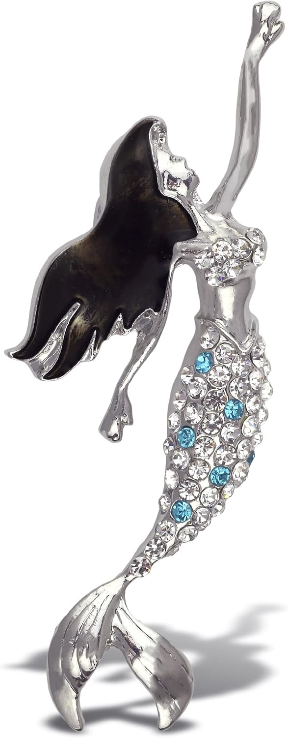 Amazon.com: Aqua79 Mermaid Sparkling Refrigerator Magnet - Silver ...