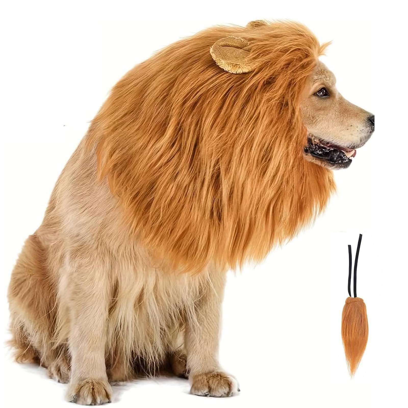 Lion Mane Memes Dog Lion Mane,Funny Dog Costume,Adjustable Lion Mane