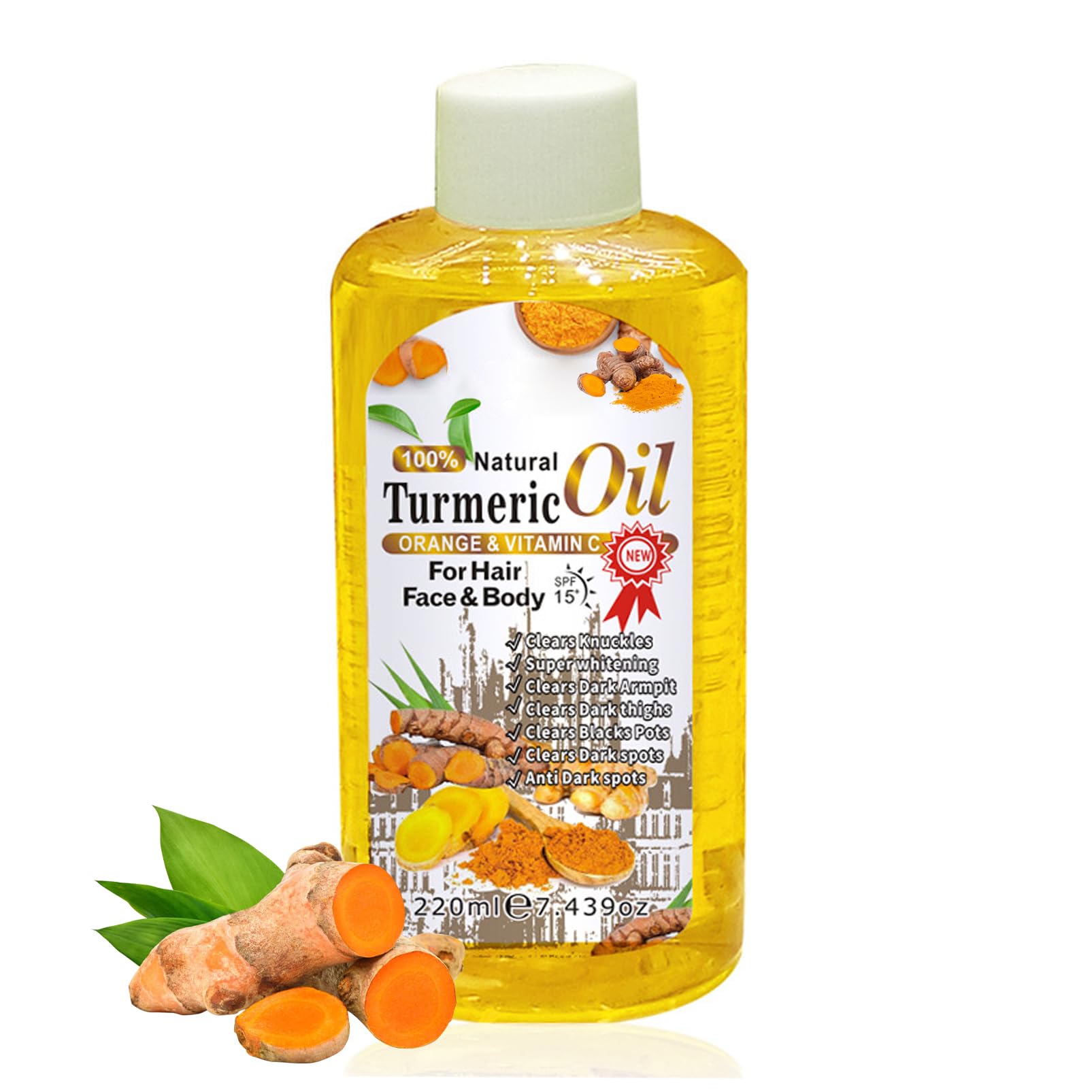Turmeric Massage Oil - 220ml Turmeric Oil - Massage Oil for Muscle Pain ...