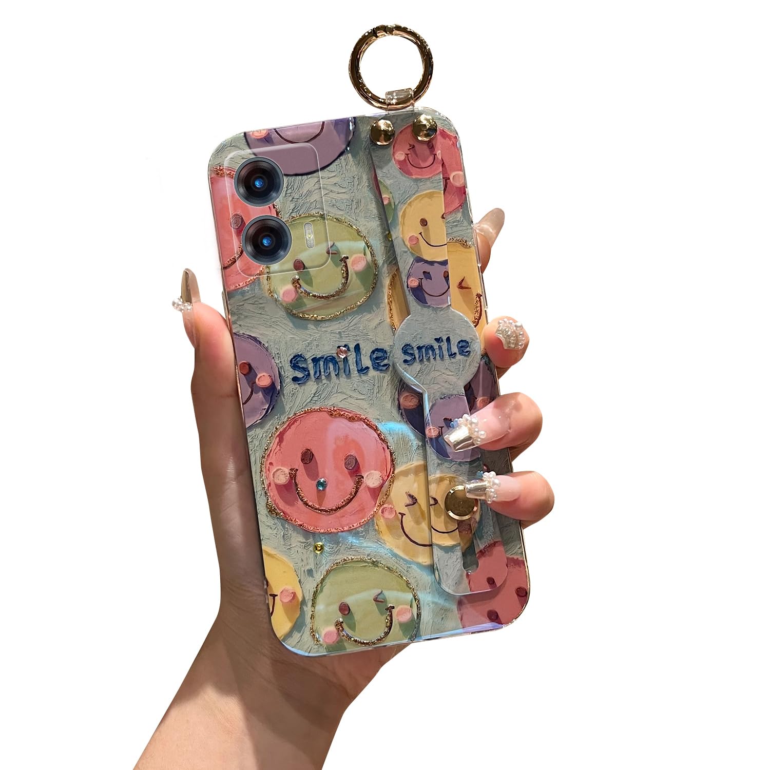 Amazon.com: Lastma for Motorola Moto g 5g 2024 Case with Wrist Strap ...