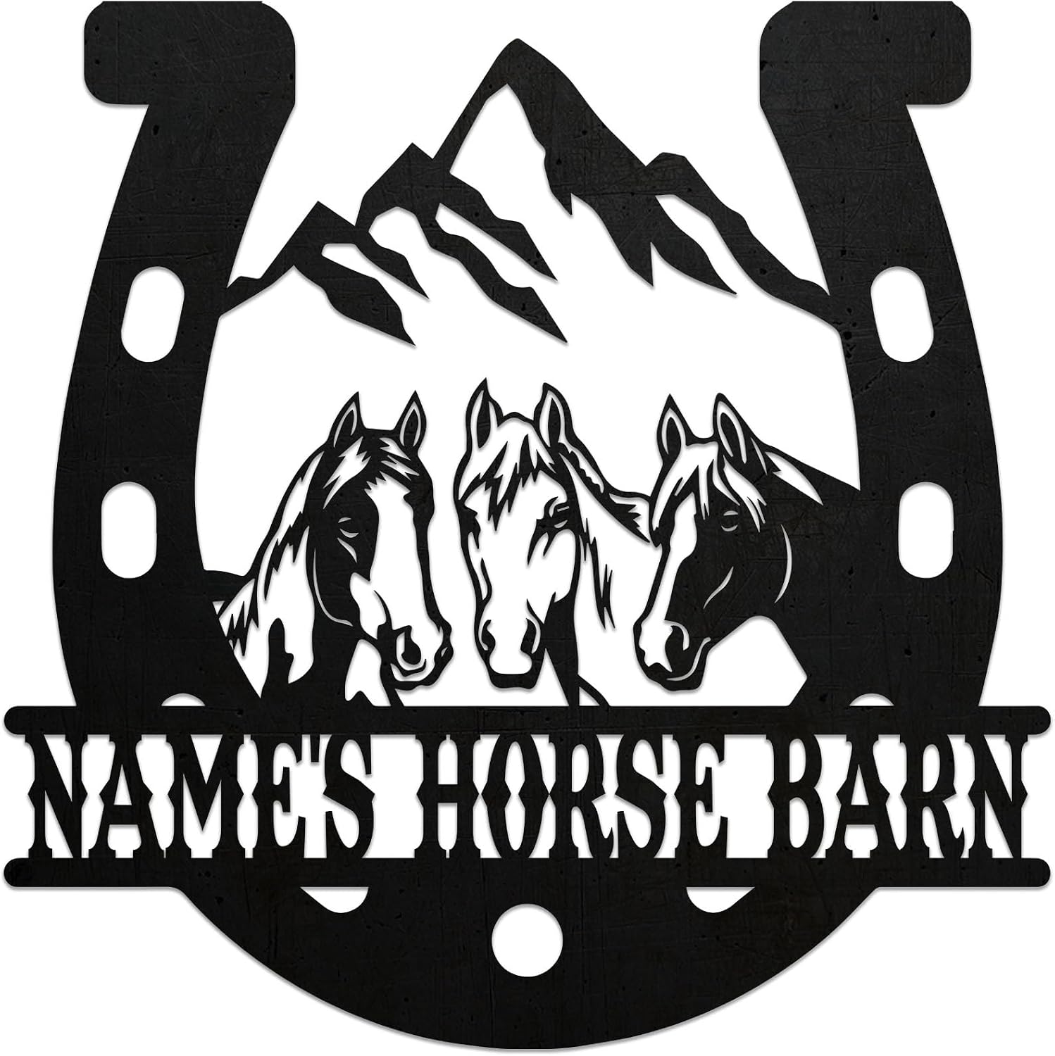 Amazon.com: WODORO Custom Horse Ranch Cut Metal Sign, Farmer Sign ...