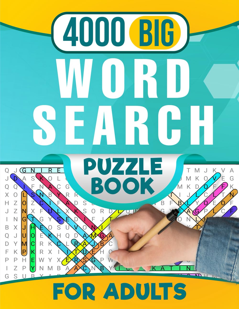 4000 big word search puzzle book for adults: Challenging Word Searches ...