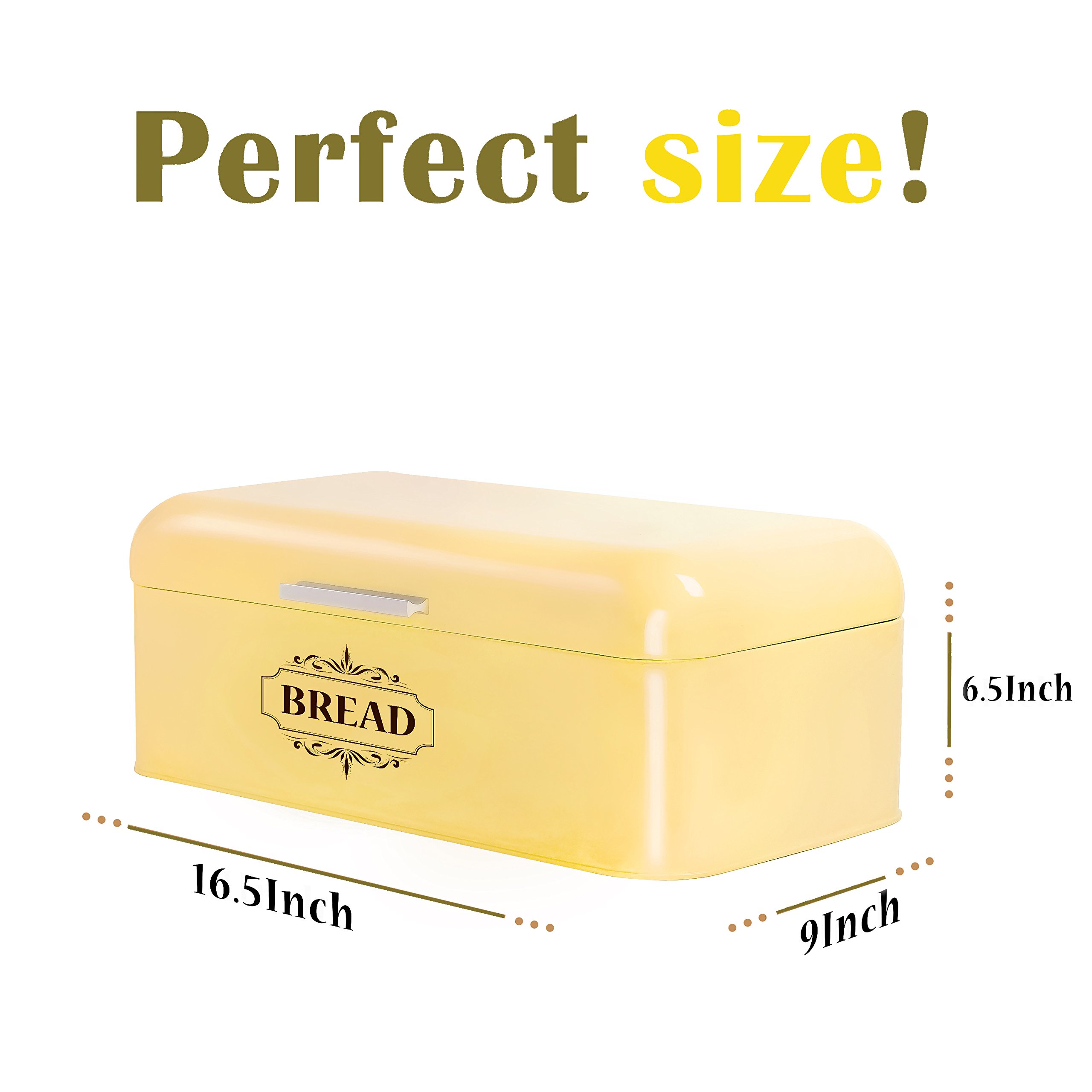 Buy AllGreen Vintage Bread Box Container for Kitchen Decor Stainless ...