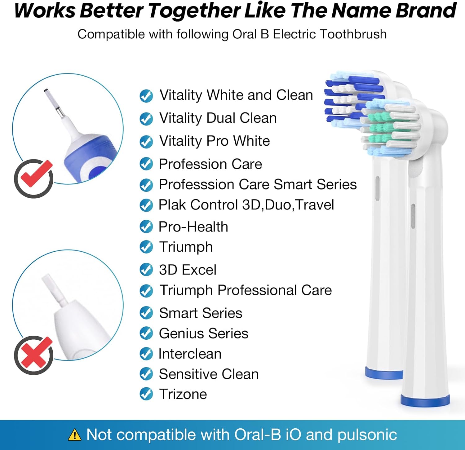 Replacement Heads Compatible with Oral B Braun Sensitive Electric ...