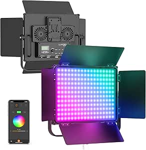 LUXCEO 100W LED Video Light Panel, RGB Photography Lighting with 2000 ...