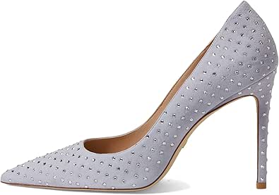 Amazon.com | Stuart Weitzman Stuart Shine 100 Pump Cloud/Crystal Blue 5 ...