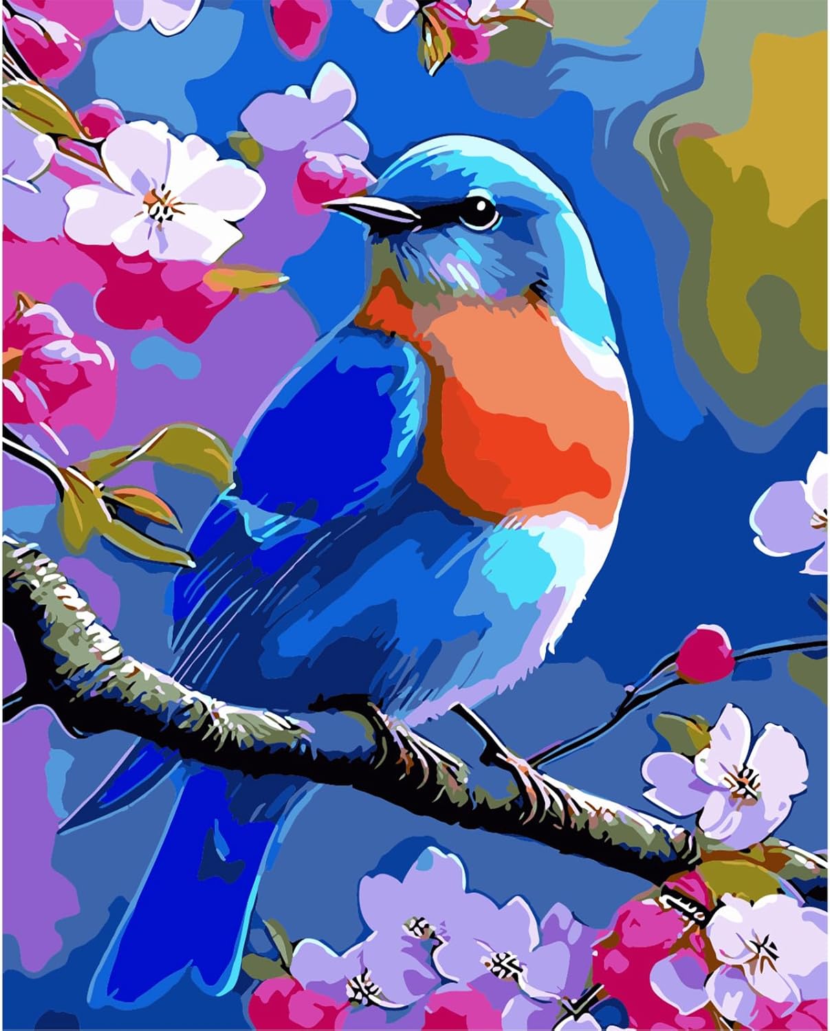 Amazon.com: WHATWEARS Paint by Numbers for Adult, Bird Paint by Numbers ...