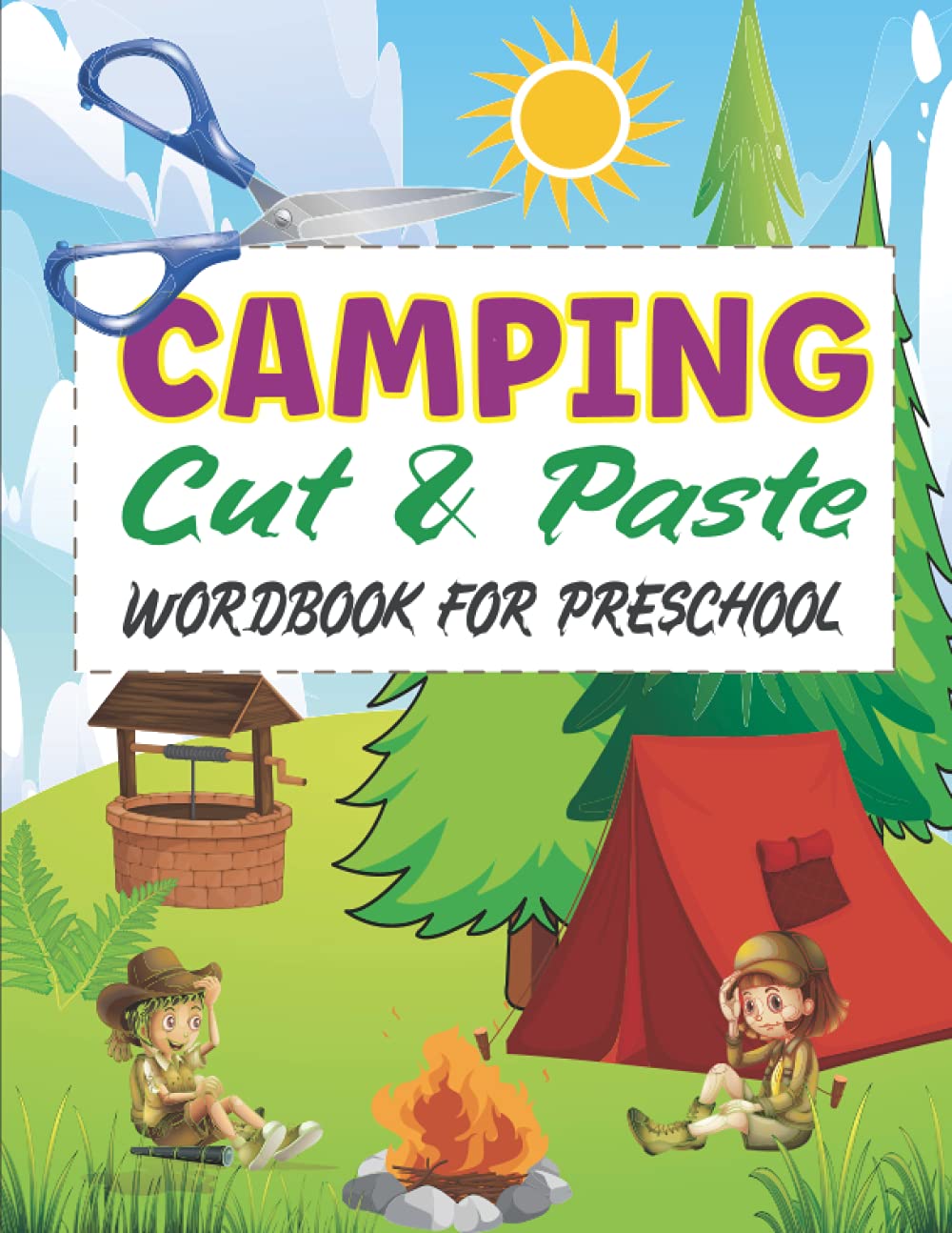 Buy Camping Cut and Paste Workbook for Preschool: A Fun Camping Scissor ...