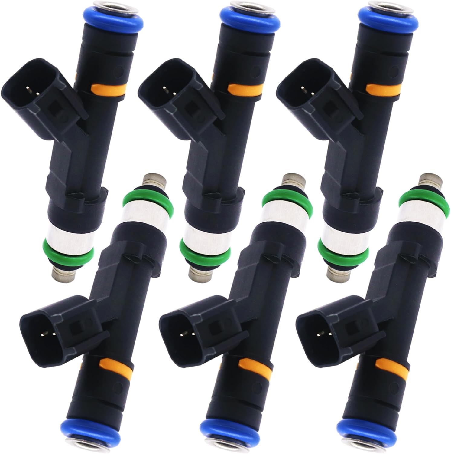 Amazon.com: HiSport 0280158119 Fuel Injectors 6 PCS 4 Holes Compatible ...