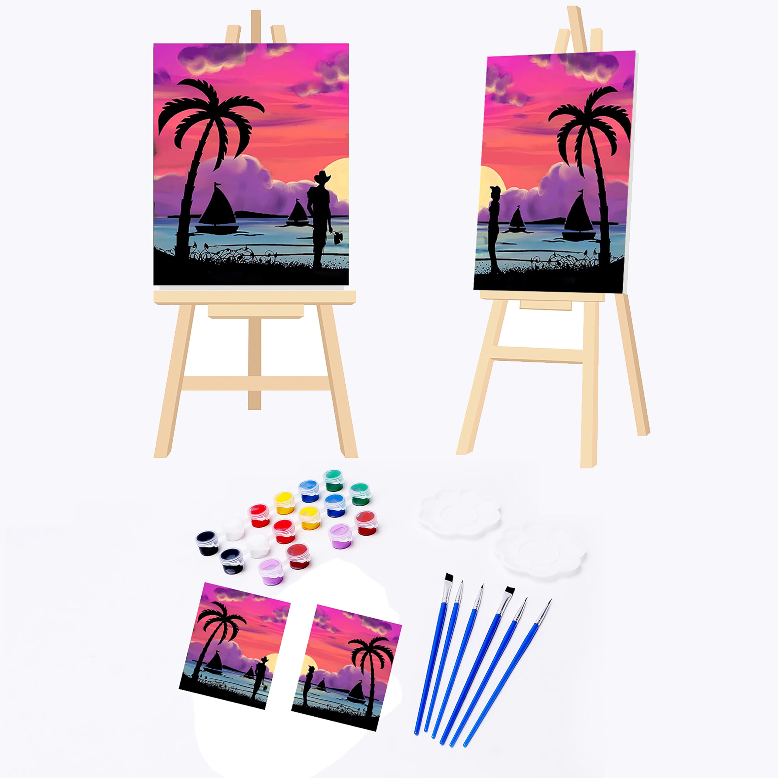 Snapklik.com : Couples Painting Kit Date Night, 2 Piece Set Paint And ...