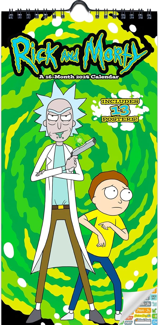 Amazon.com: Trends International Rick and Morty Calendar 2024 - Deluxe ...