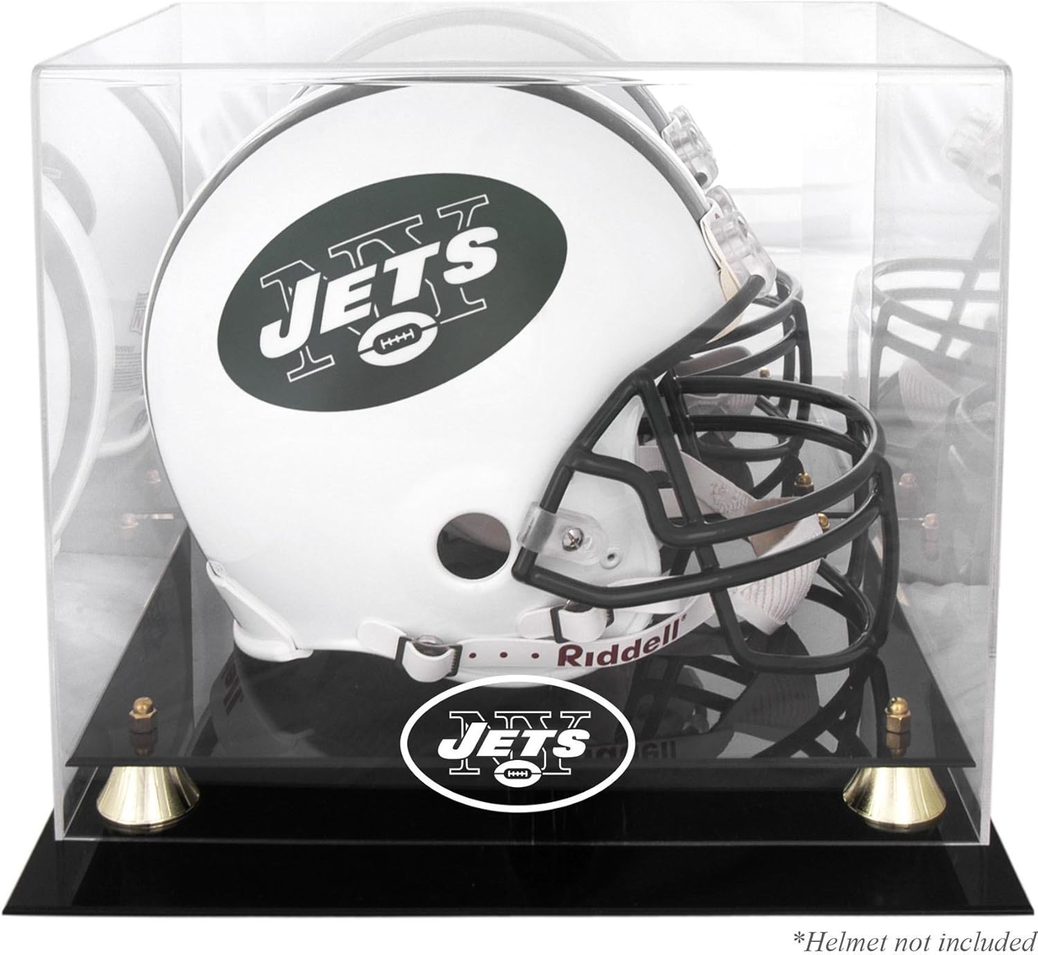 Amazon.com: New York Jets Throwback Logo 1998-2018 Helmet Display Case ...