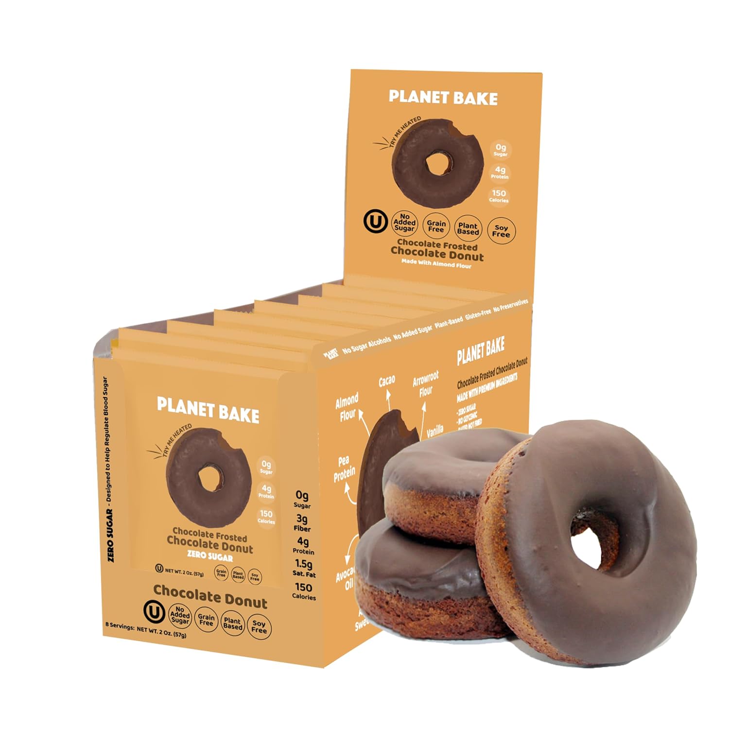 Amazon.com: PLANET BAKE Vegan Donut - Gluten Free, Sugar Free, Kosher ...