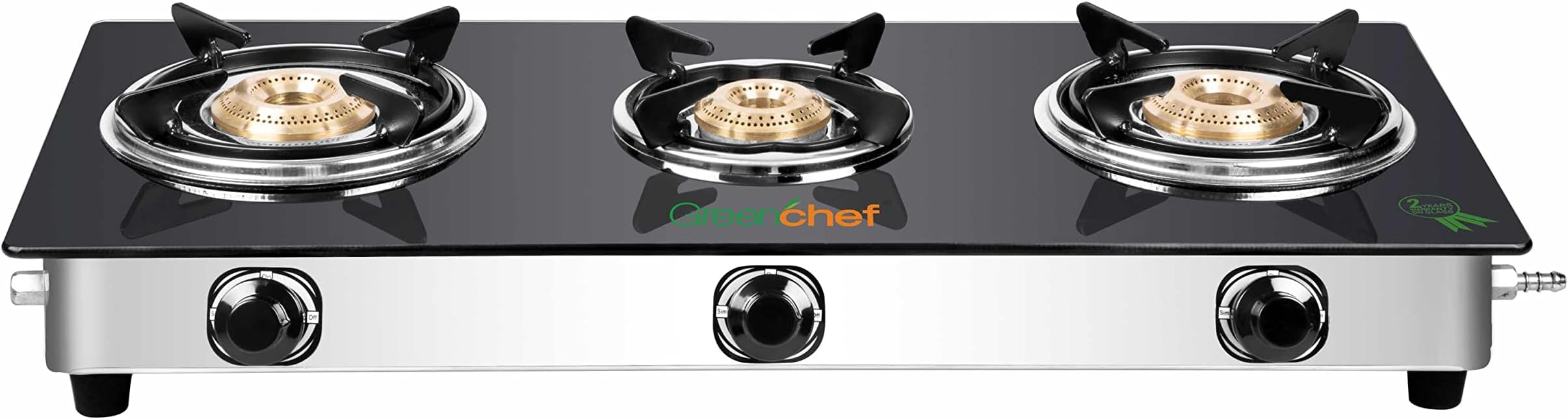 GREENCHEF Popular Glass cook top 3 Burner Gas stove,Stainless Steel ...