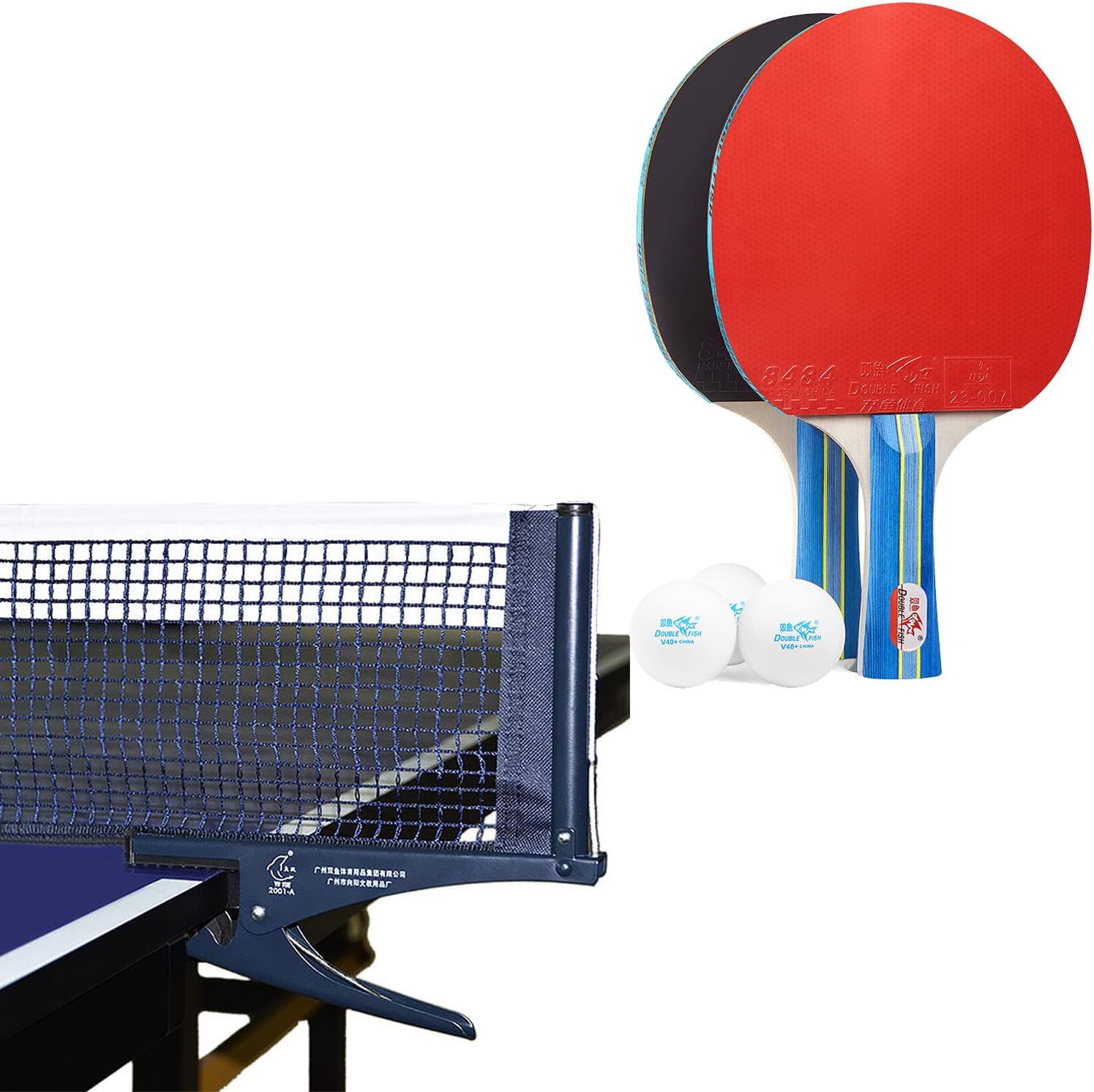 Amazon.com : DOUBLE FISH Table Tennis Net and Post Set - Ping Pong ...