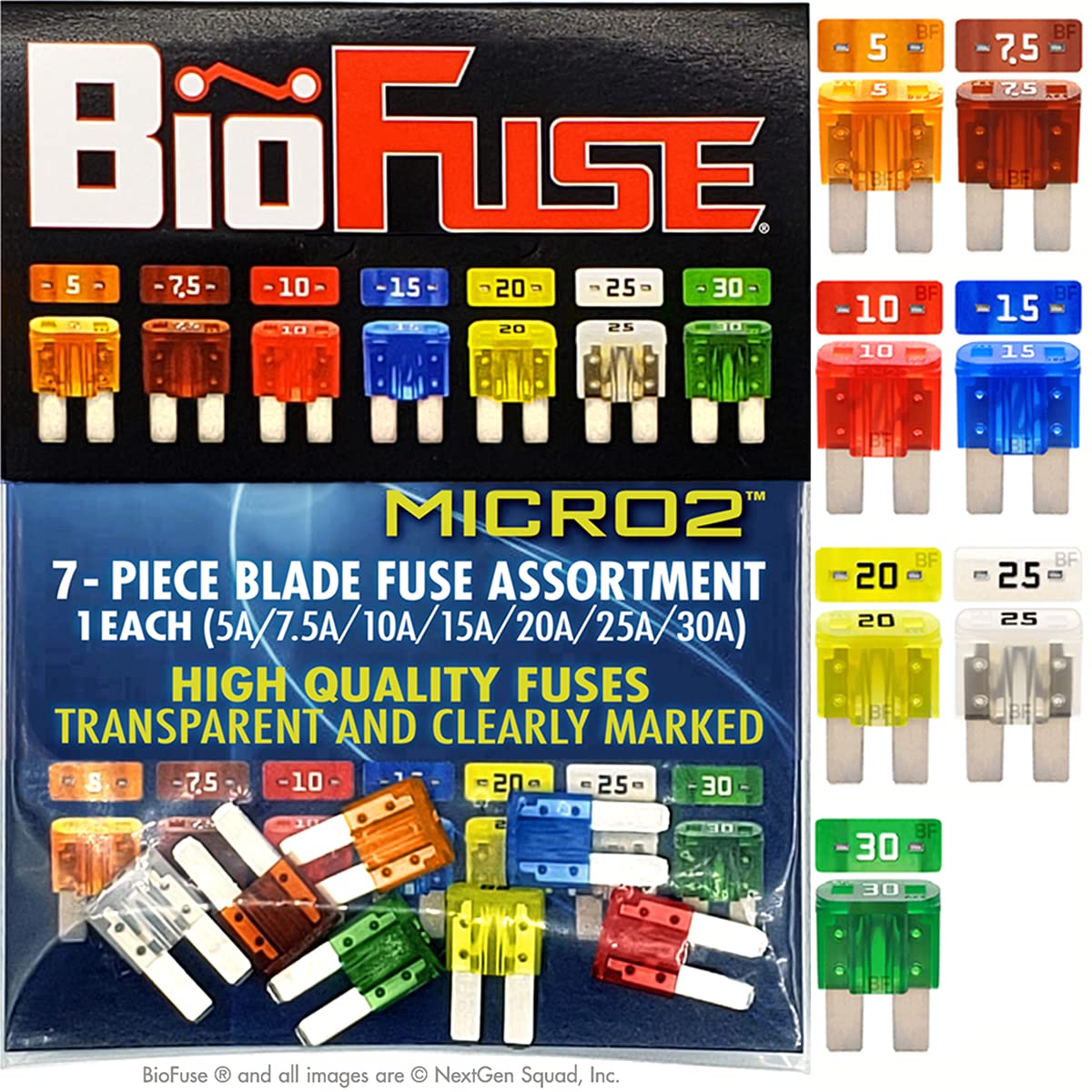 Snapklik.com : BioFuse Micro2 APT ATR 7 Piece Automotive Car Fuse ...
