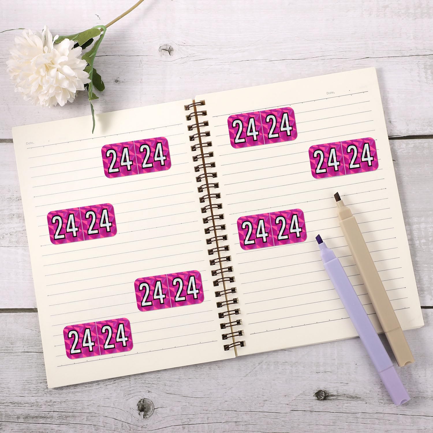 Snapklik.com : BOXOB 500pcs 2024 Year Stickers, 3/4x1-1/2 Inch File ...
